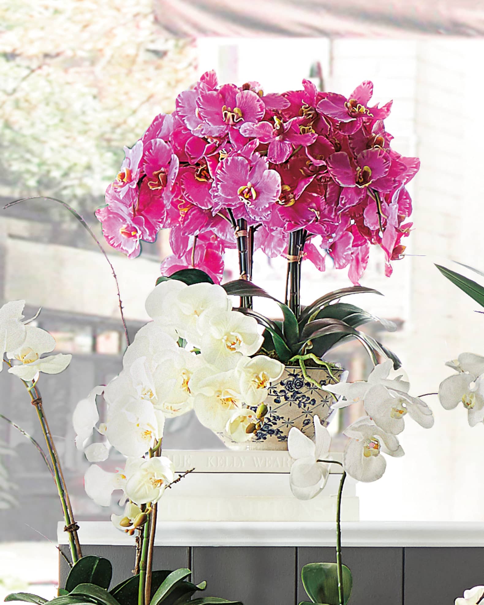 Winward Home Orchid in Rose Trellis Bowl | Horchow