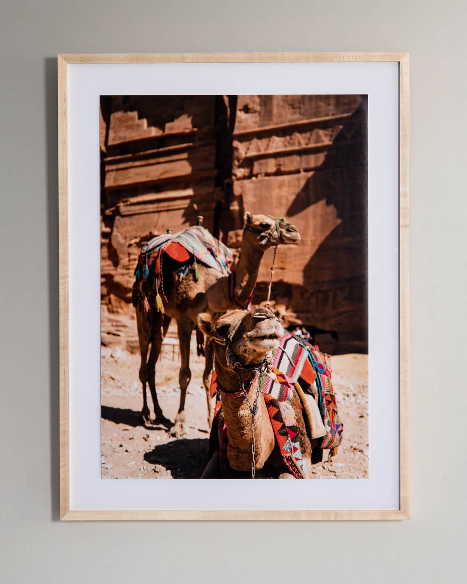 Four Hands "Camels" Photography Print Framed Handmade Art | Horchow