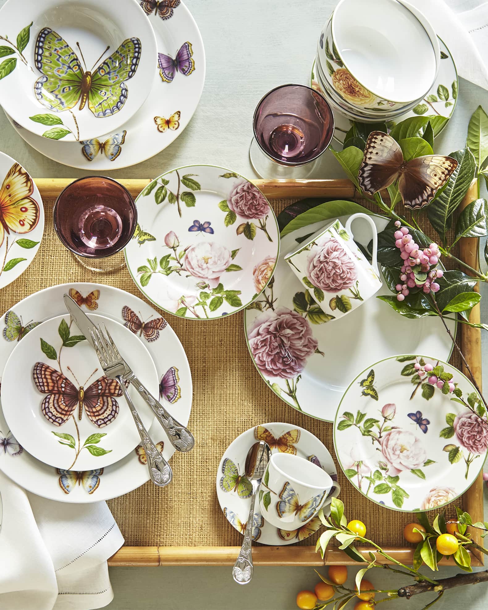 Godinger 20-Piece Stainless Steel Butterfly Flatware Set | Horchow