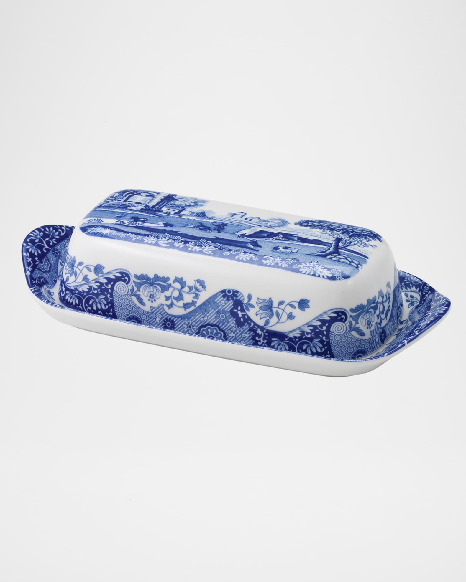 Spode Blue Italian Covered Butter Dish | Horchow