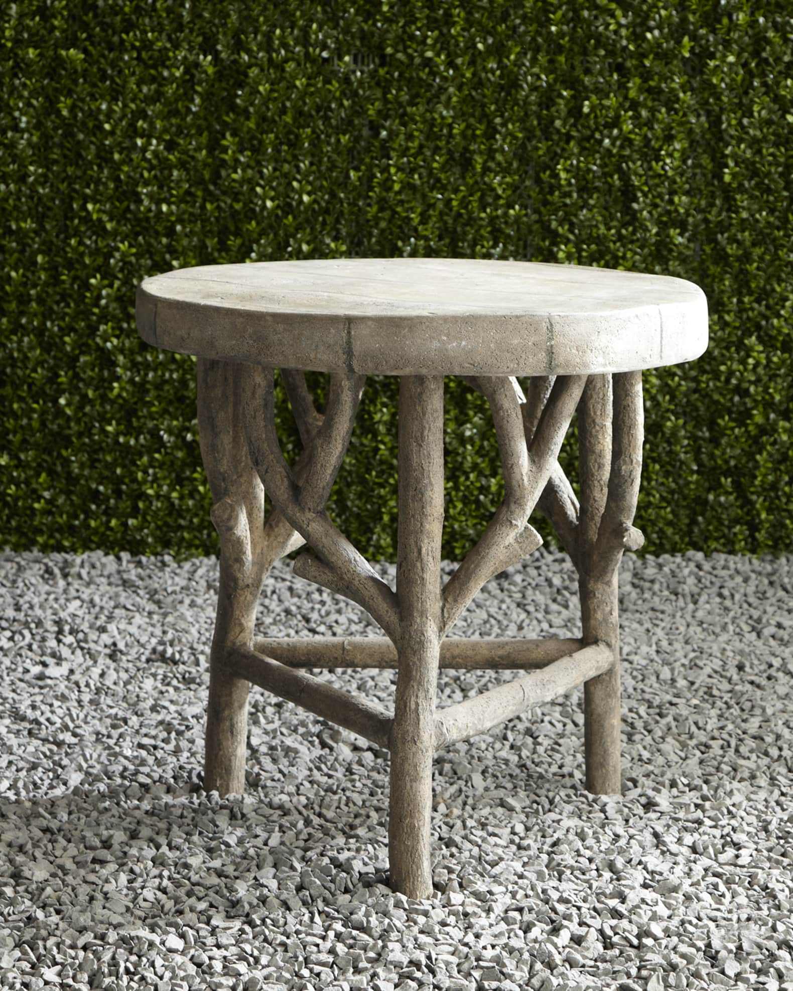 Neiman Marcus Artemis Faux Bois Side Table