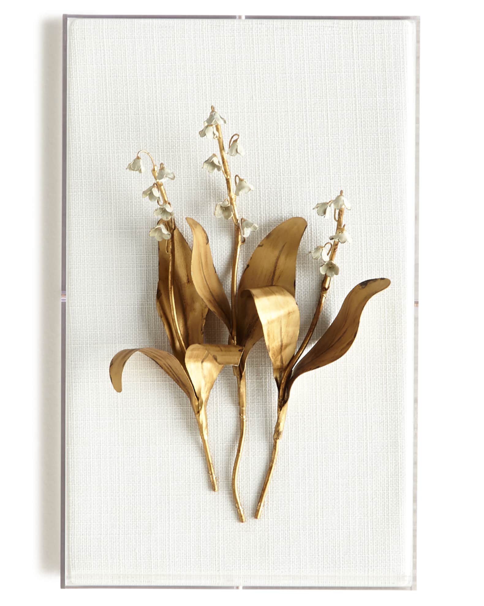 Tommy Mitchell Original Gilded Lily of the Valley on Linen | Horchow