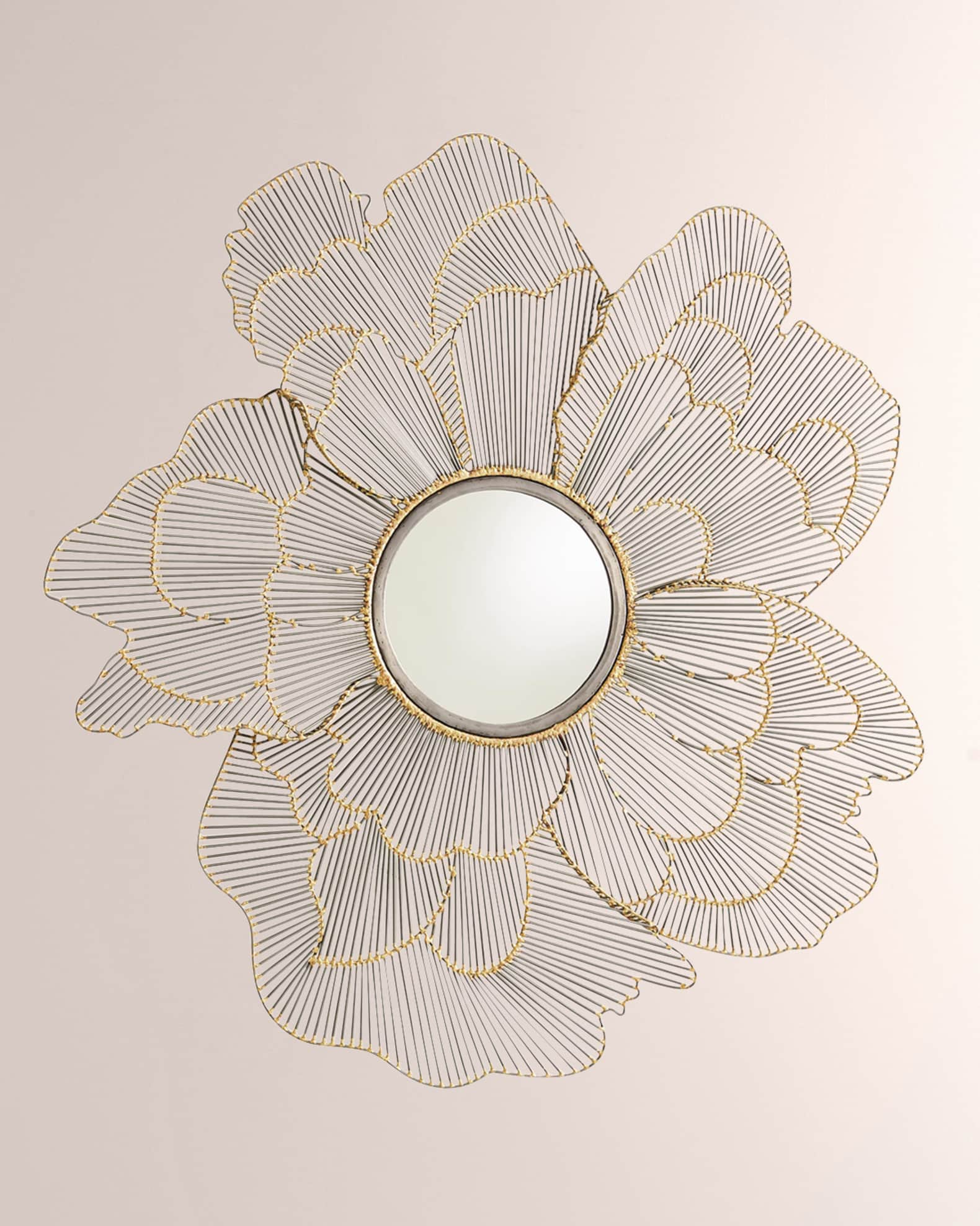 Global Views Iron Poppy Mirror | Horchow