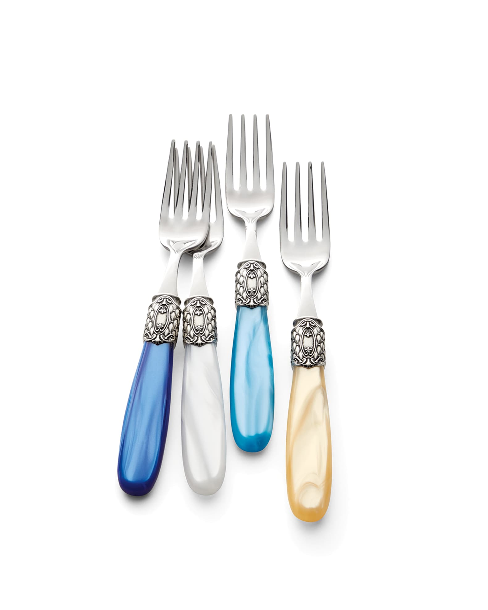 Neiman Marcus 20-Piece Victoria Shine Flatware Set, Sky Blue | Horchow
