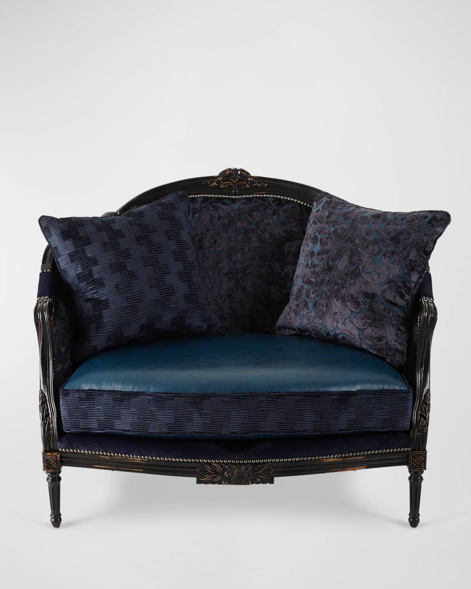 Massoud Oretta Leather Settee | Horchow