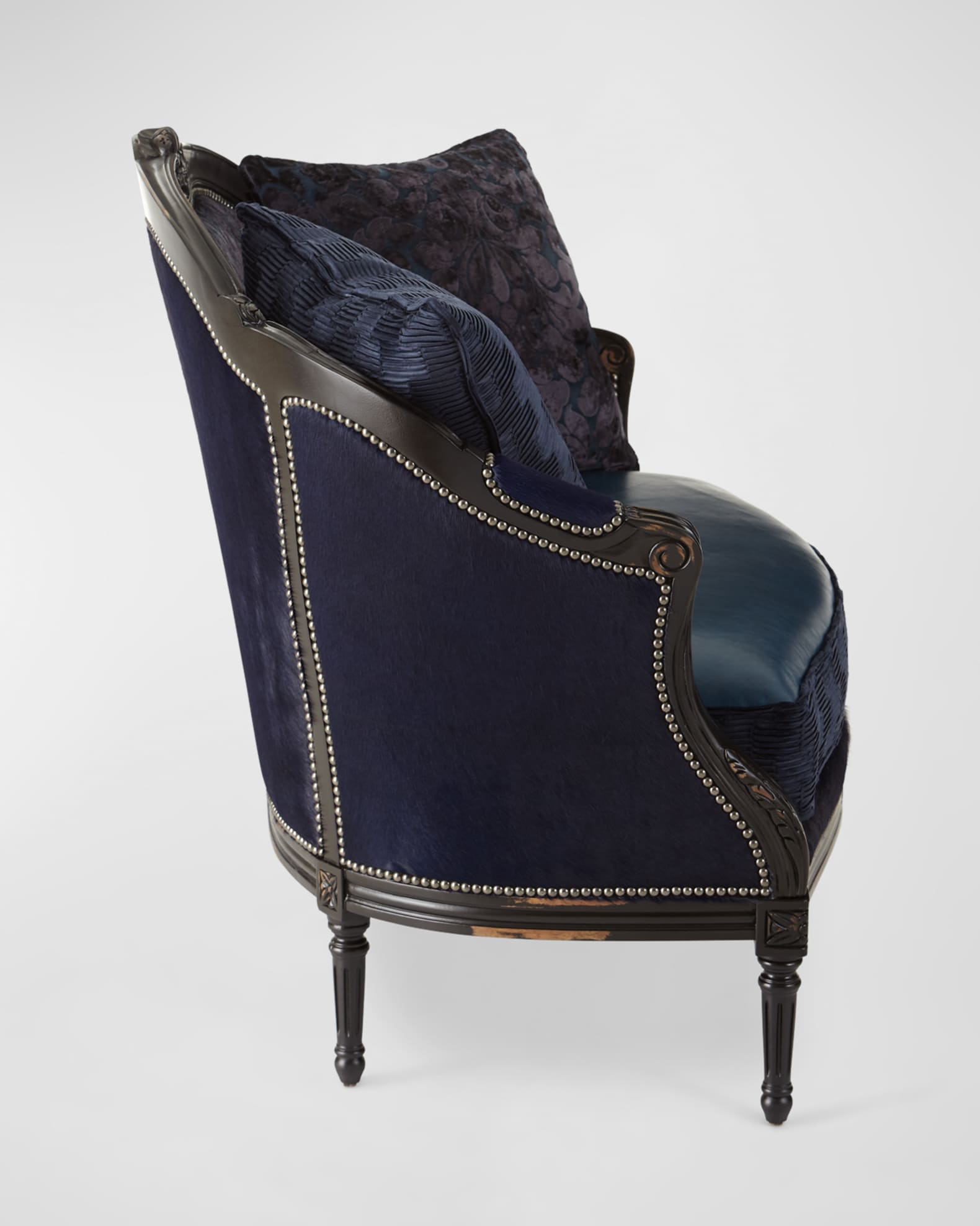 Massoud Oretta Leather Settee | Horchow