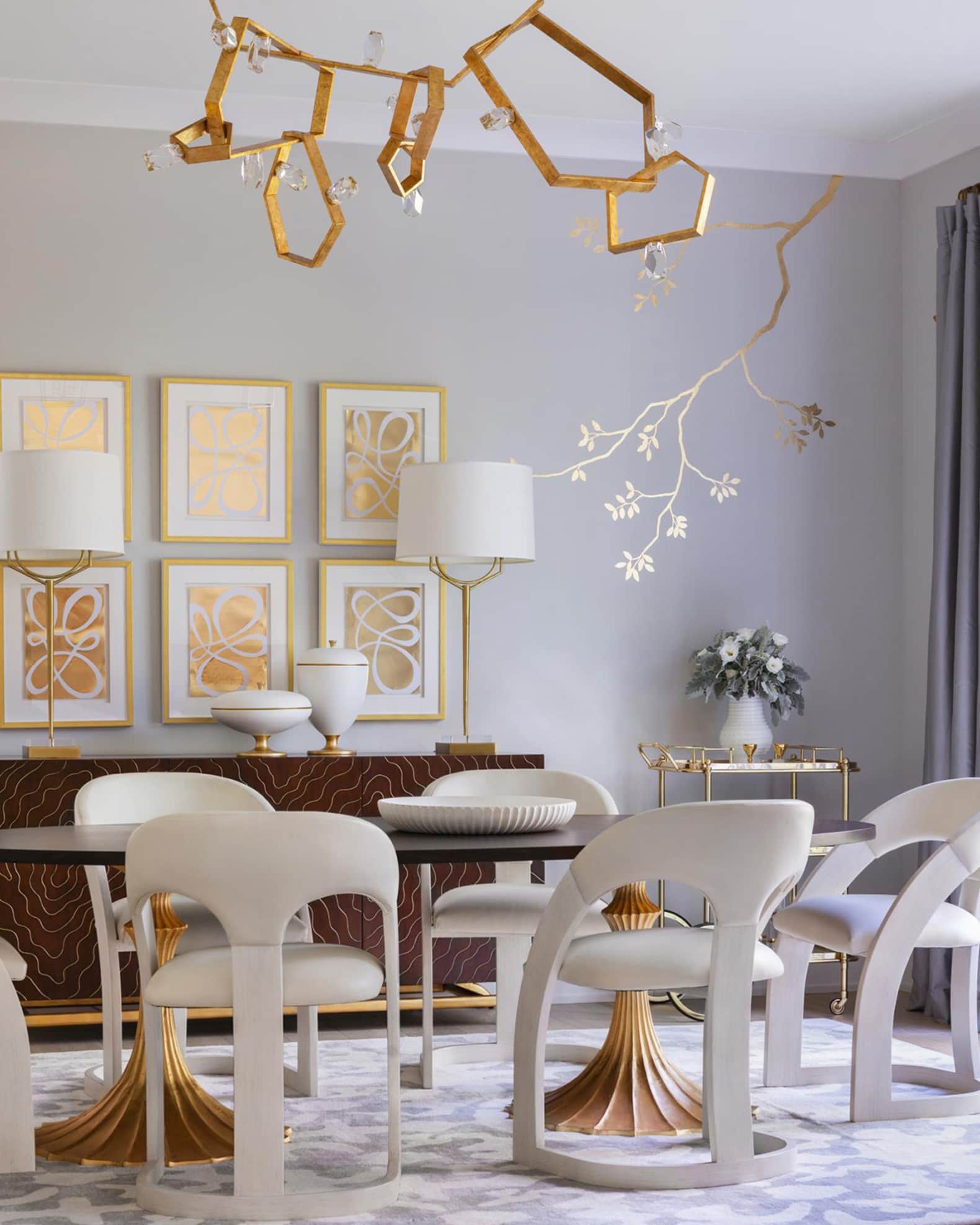 William D. Scott for Global Views Delia Milk Leather Dining Chair | Horchow