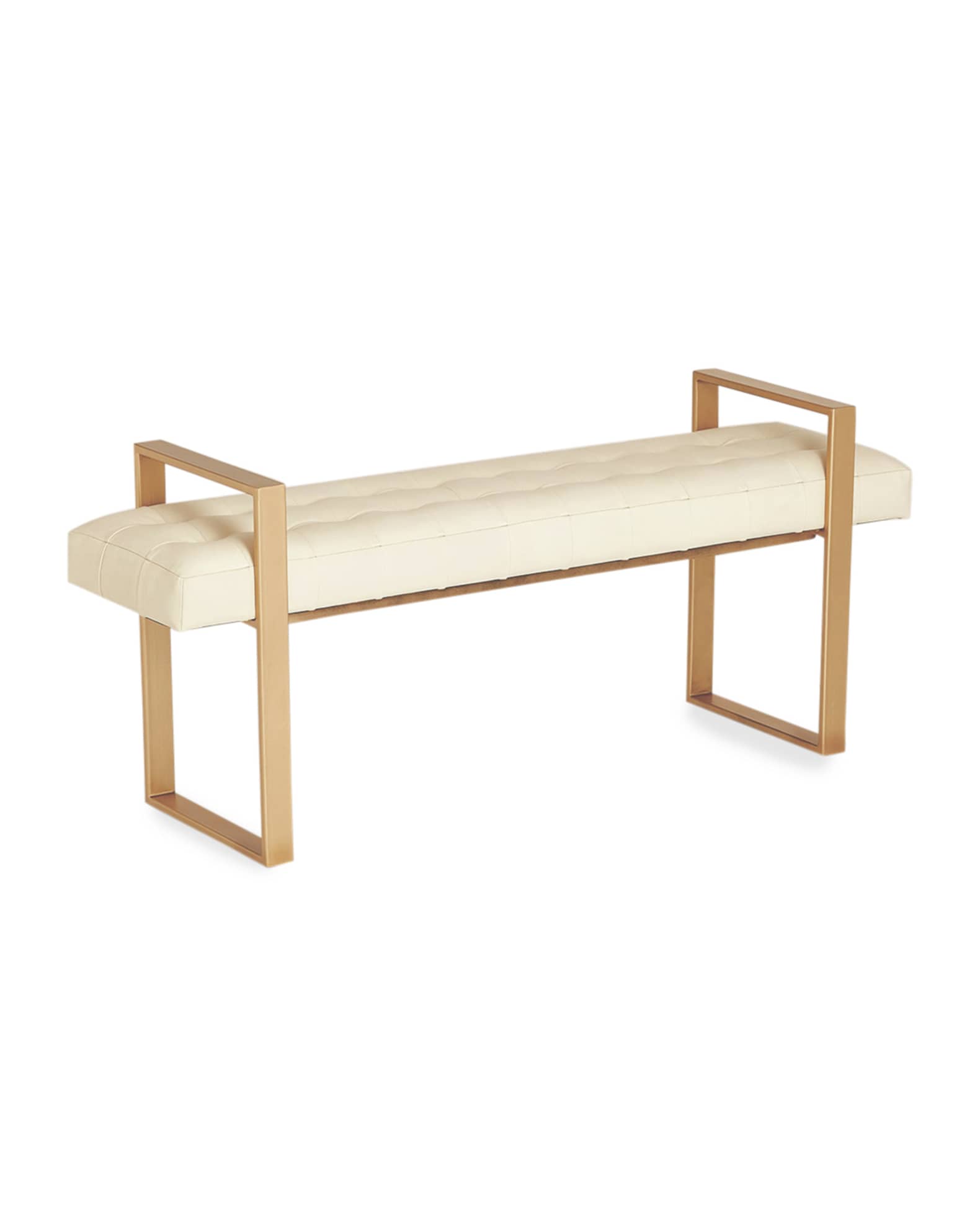 William D. Scott for Global Views Dakota Milk Leather Bench | Horchow
