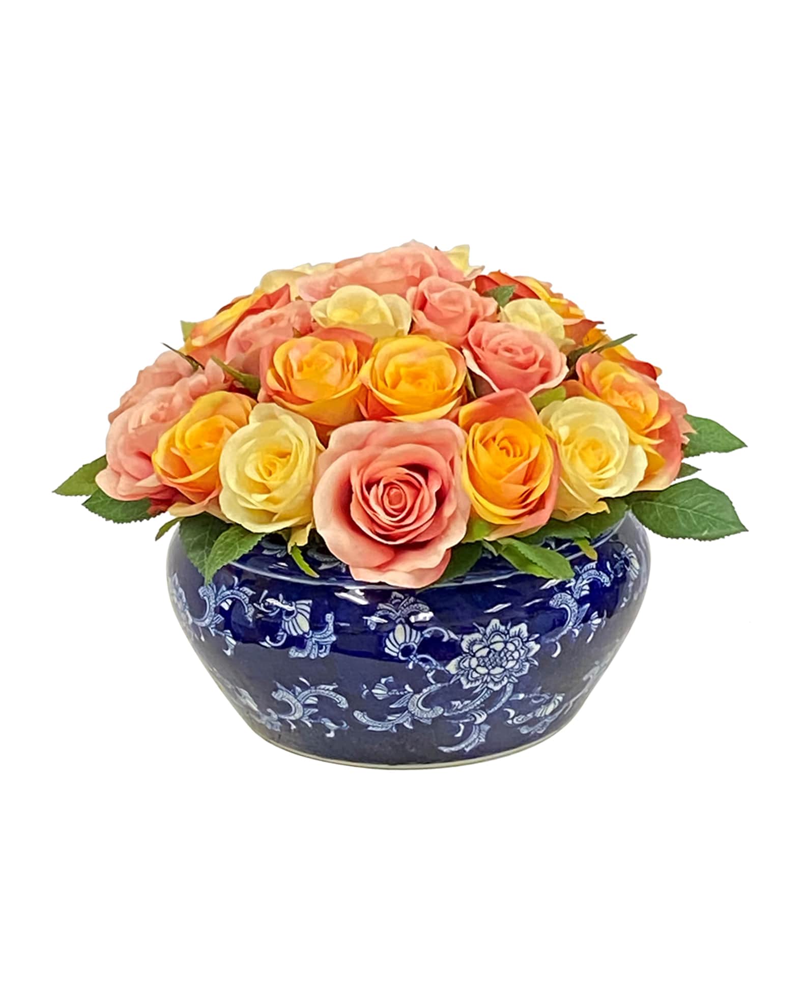 Winward Home Rose Mix in Fish Bowl Vase | Horchow