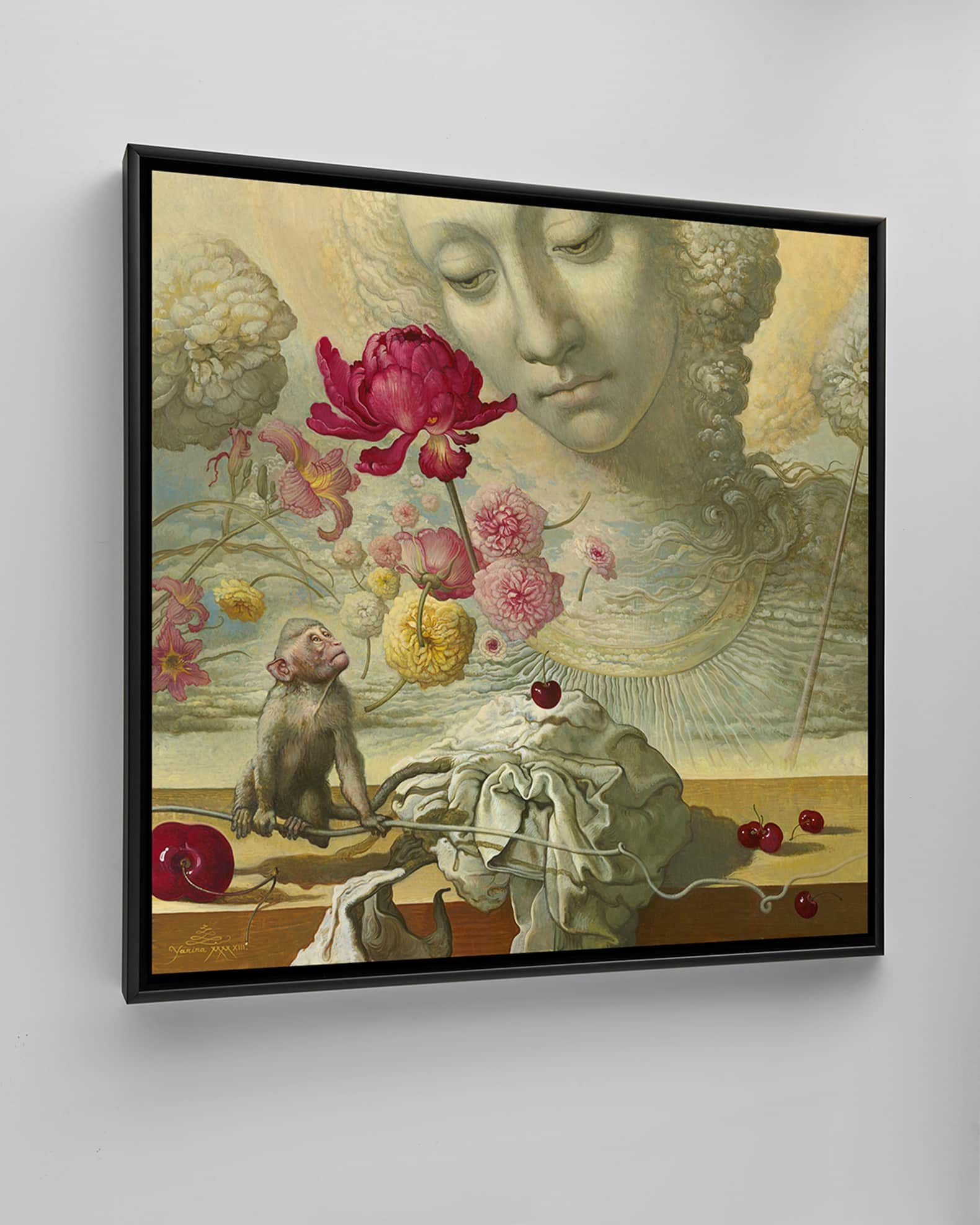 Yana Movchan "Monkey Watching Dancing Flowers" Limited Edition Giclee ...