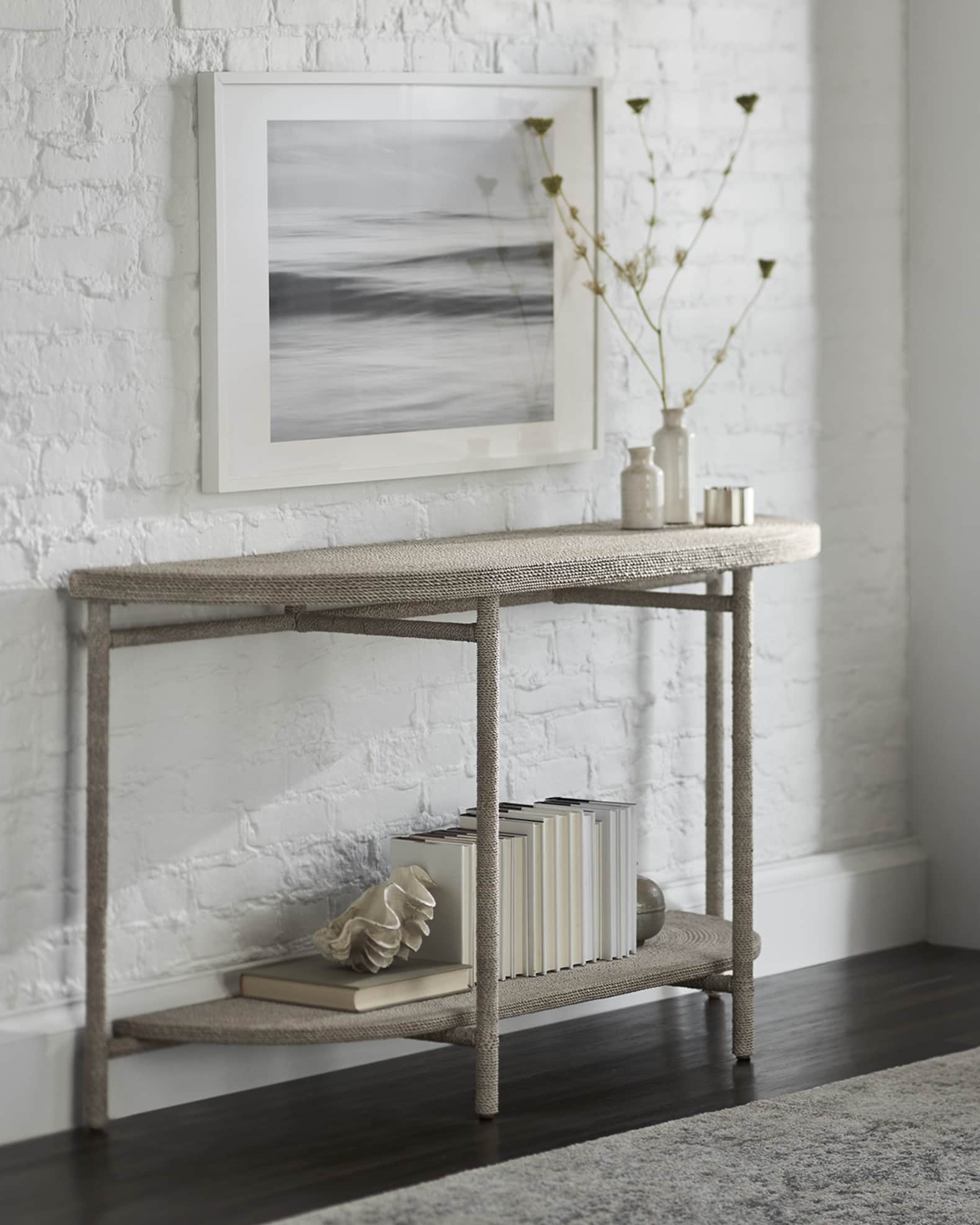 Palecek Monarch Console Table, White Sand | Horchow