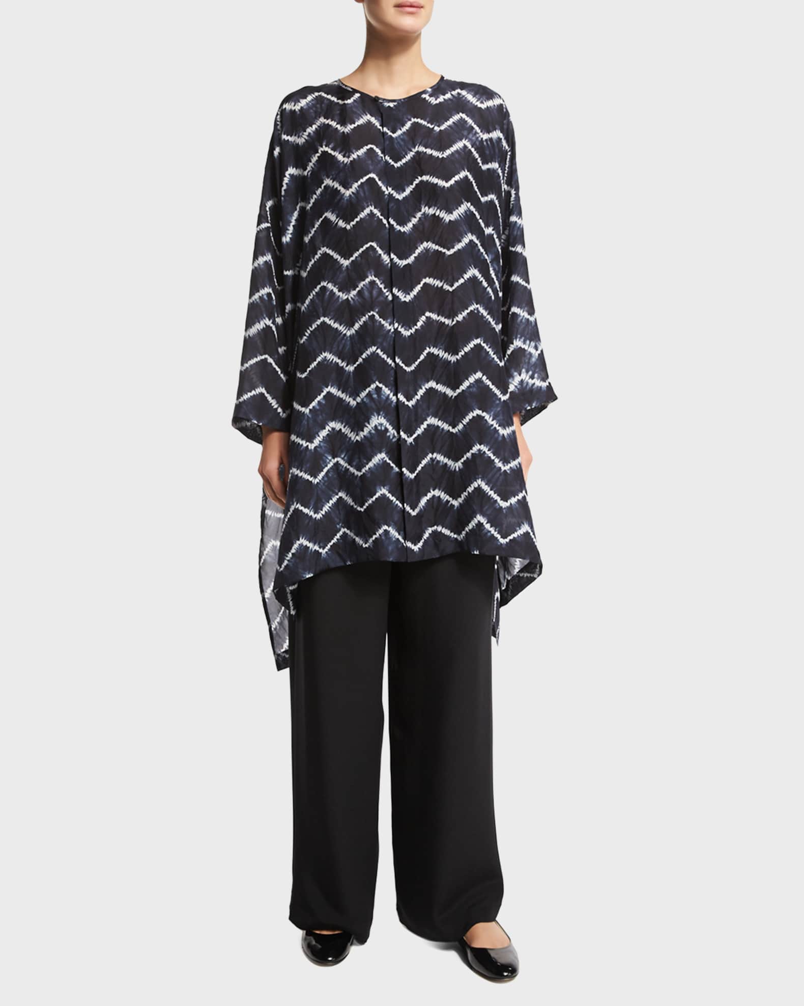 Eskandar Flare Wide-Leg Silk Trousers | Horchow