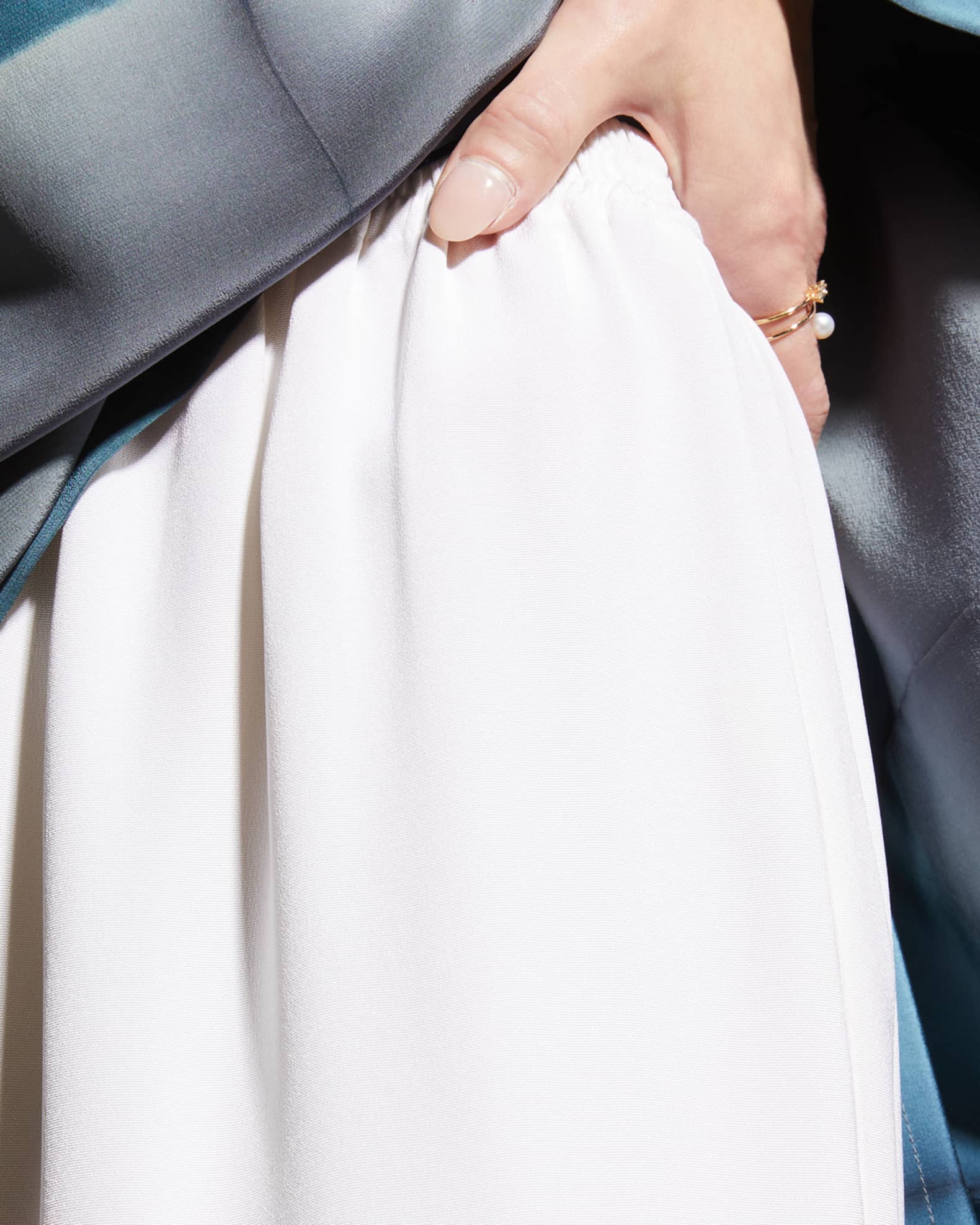 Eskandar Flare Wide-Leg Silk Trousers | Horchow