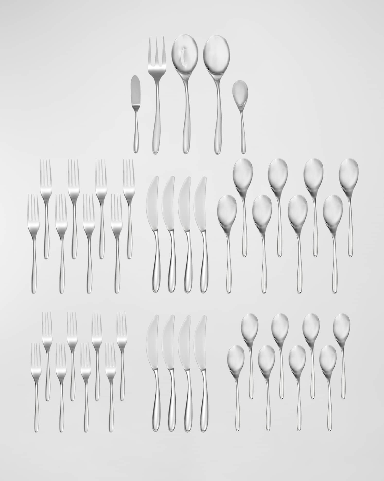 Nambe Bend 45-Piece Flatware Set | Horchow