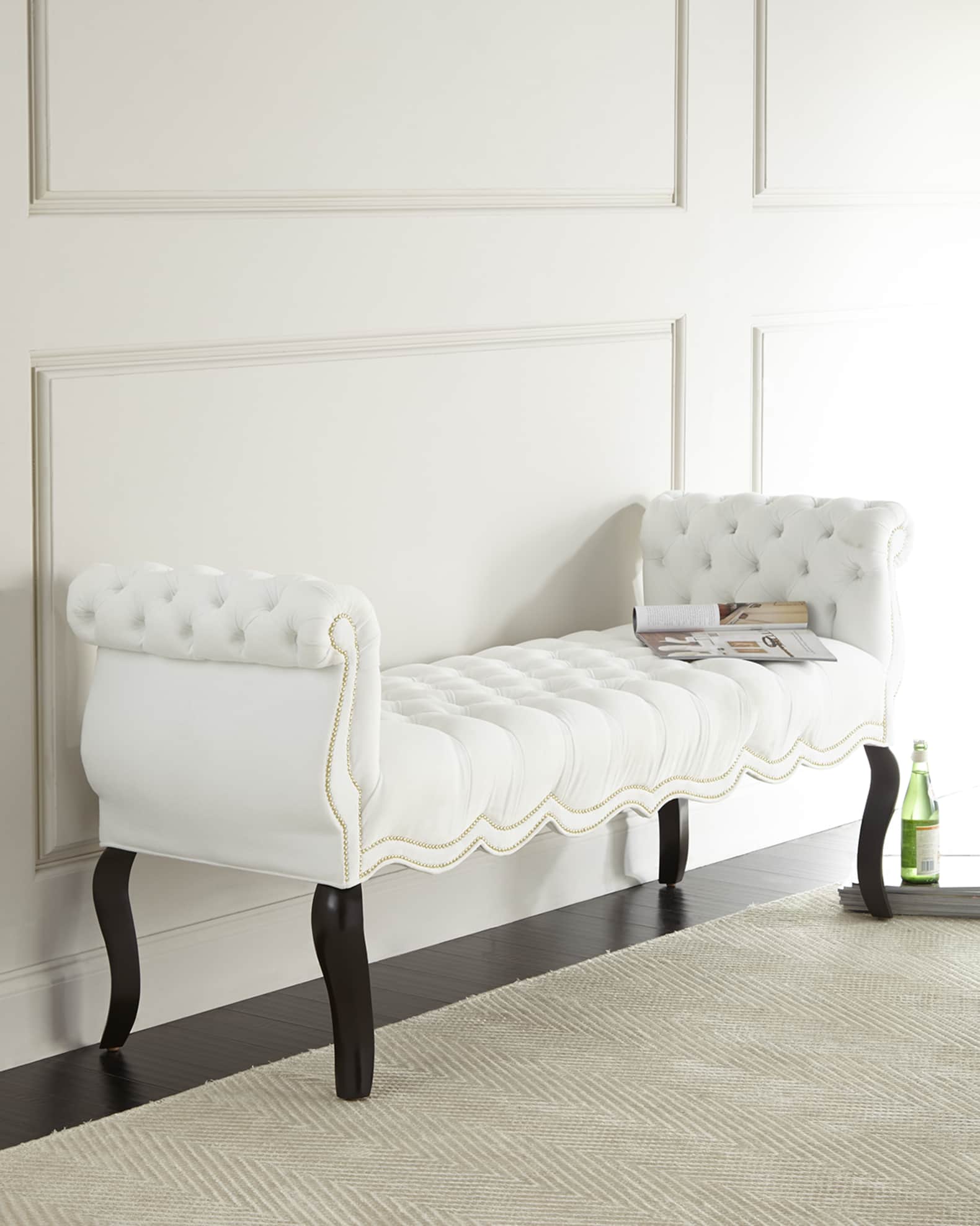 Haute House Rebecca Tufted Bench, 61" | Horchow