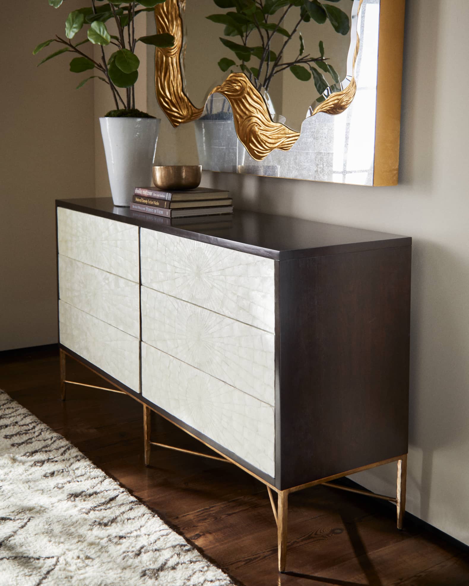 Bernhardt Interiors Adagio Dresser w/ Inlaid Capiz Shells | Horchow