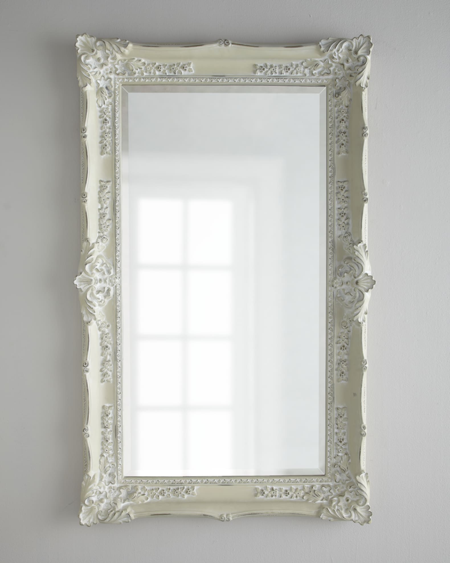 White ornate mirror store