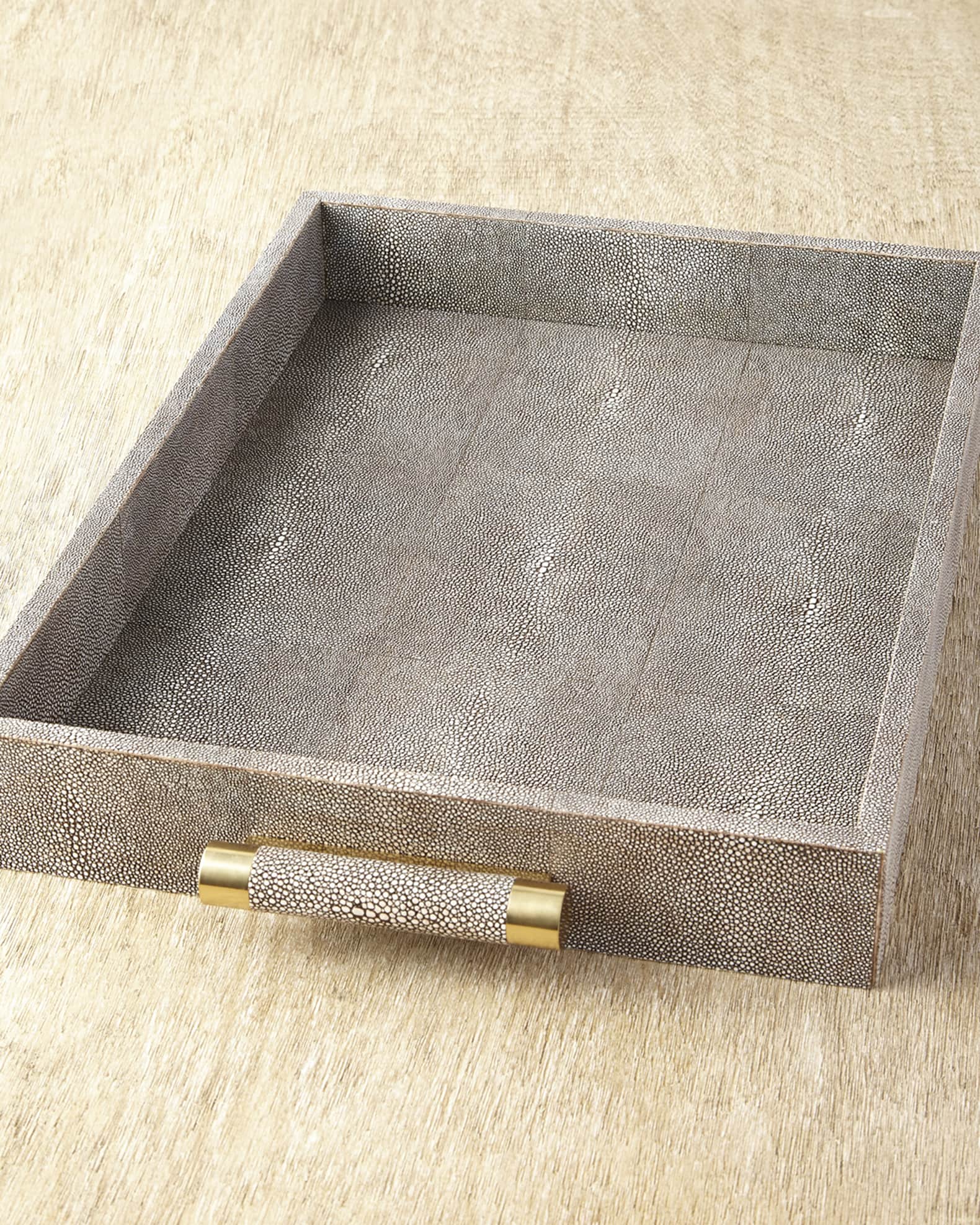 AERIN Faux Shagreen Rectangular Tray | Horchow