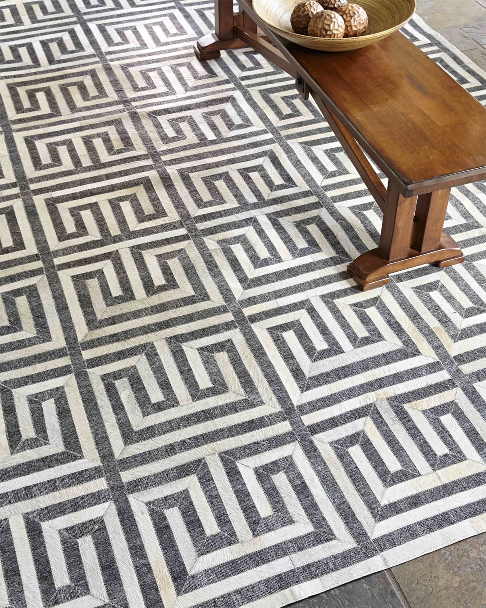 Exquisite Rugs Finnegan Hair on Hide Rug, 10' x 14' | Horchow