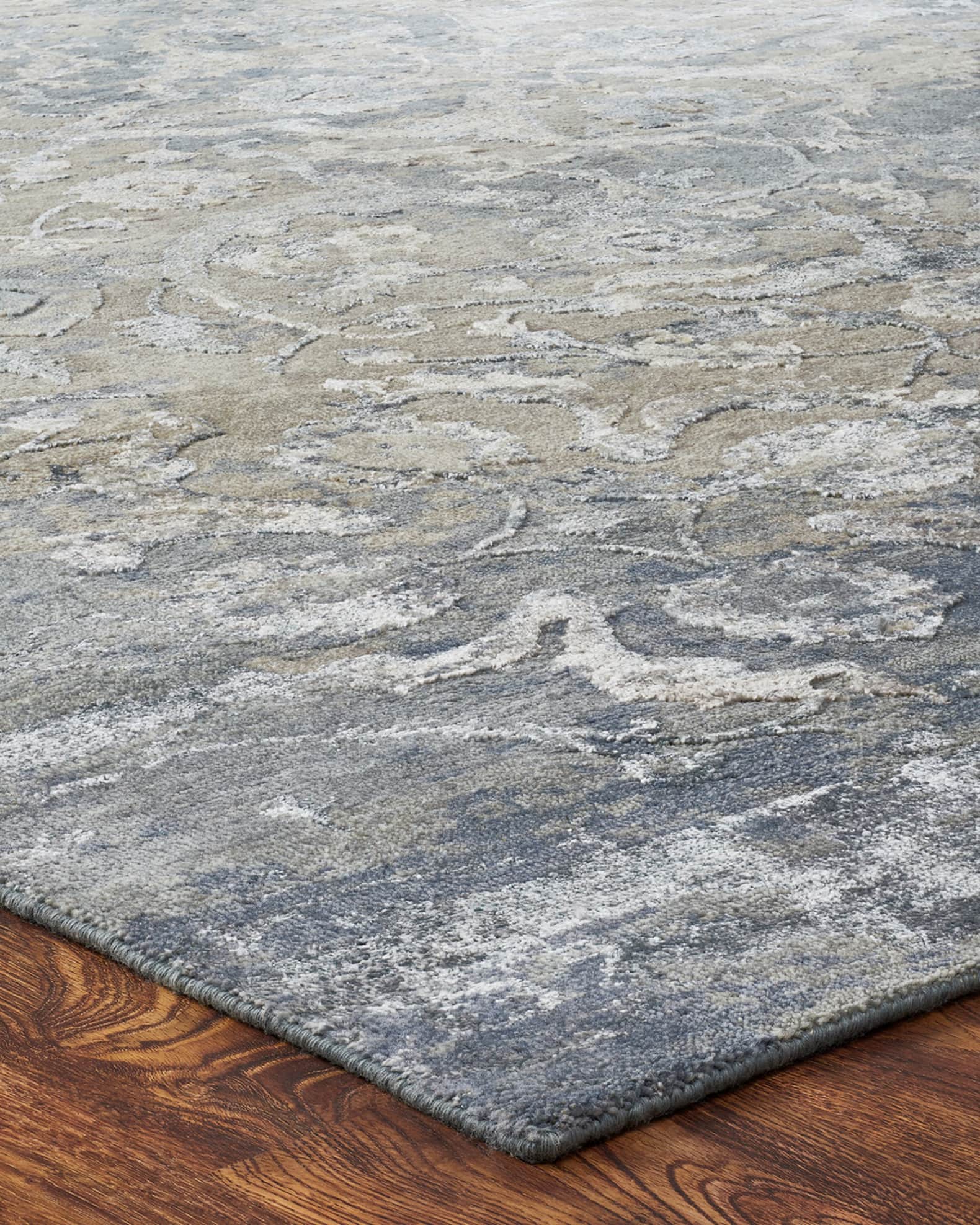 Haven & Loom Aquamarine Hand-Knotted Rug, 3' x 10' | Horchow