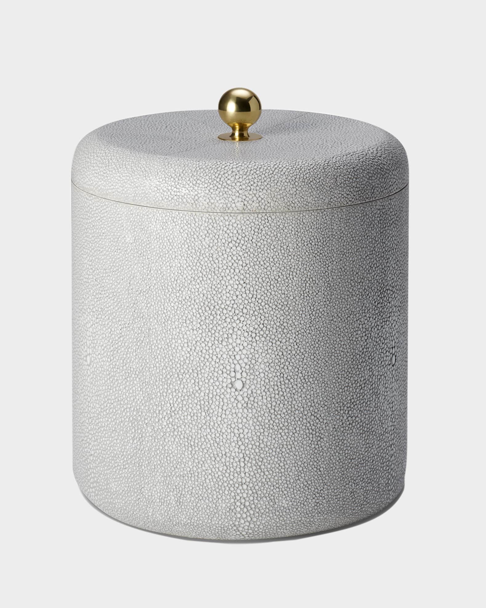 AERIN Faux Shagreen Ice Bucket, Chocolate | Horchow