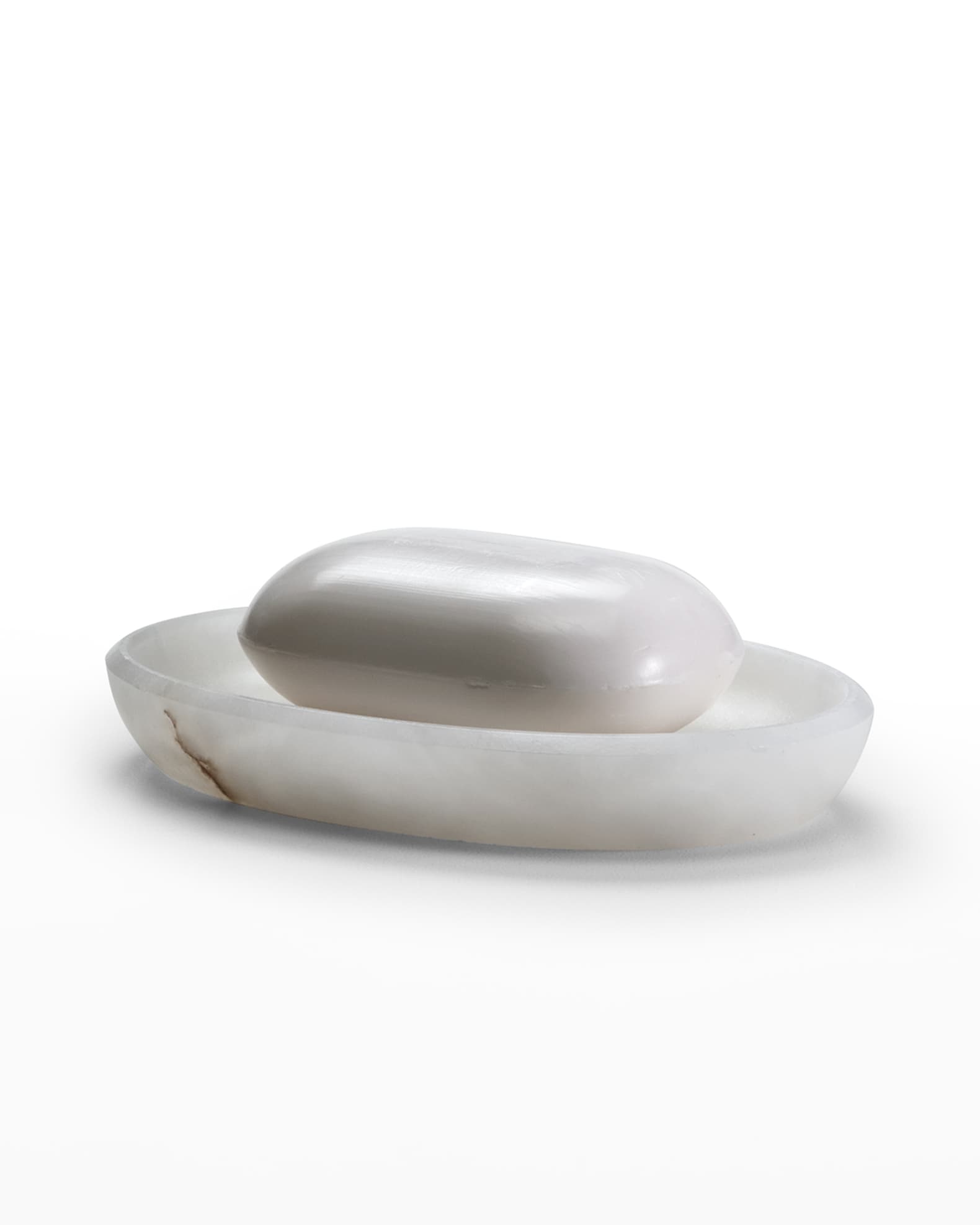 Labrazel Alisa Alabaster Soap Dish, White | Horchow