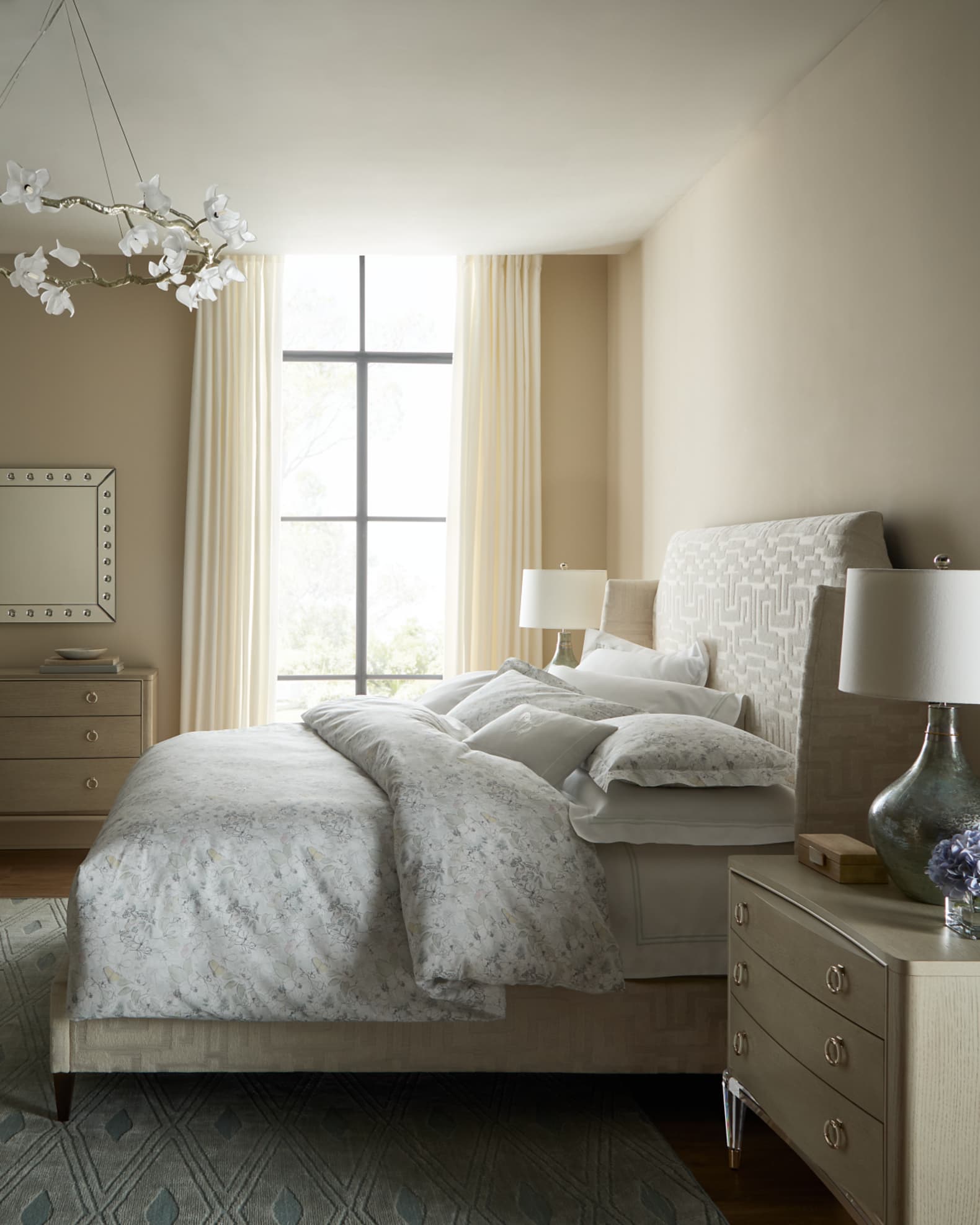 Rectangle Mirror with Acrylic Knobs | Horchow