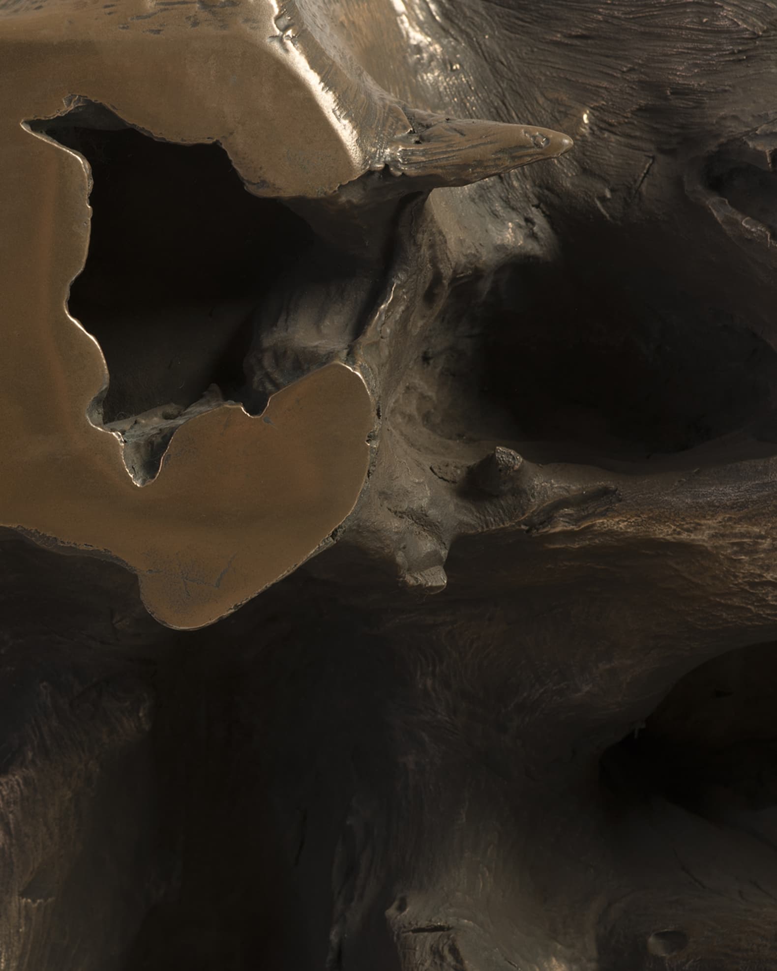 Phillips Collection Bronze Cast Root Teak Outdoor Console Table | Horchow