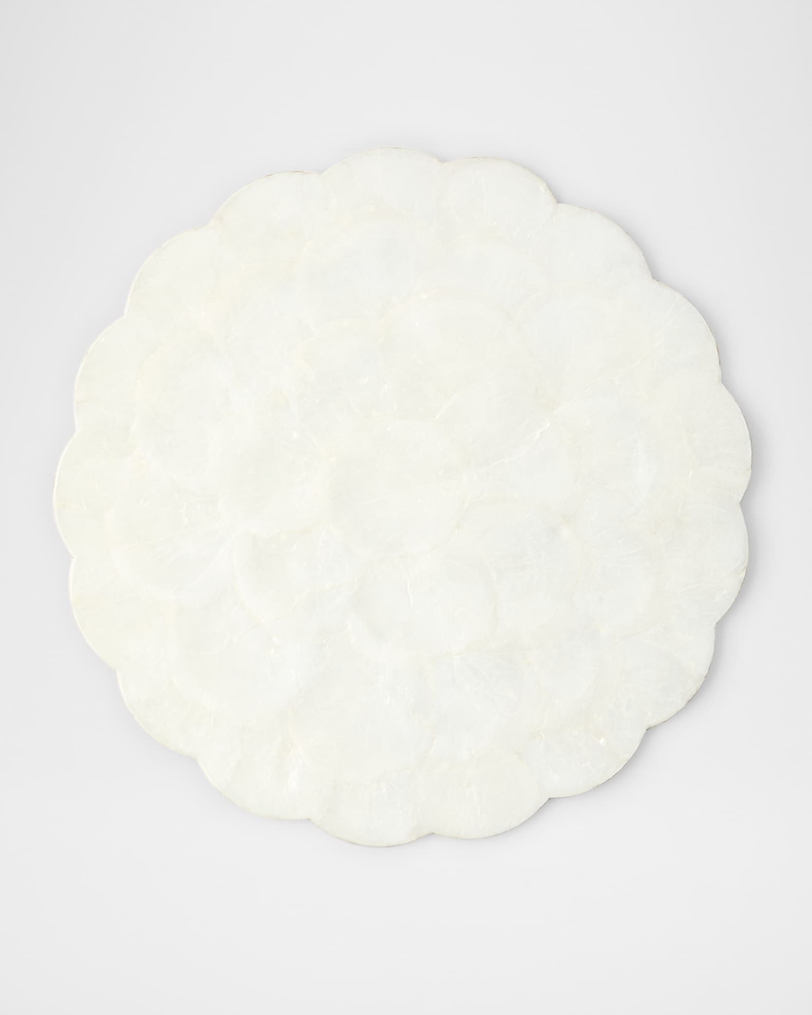 Four 14" Round Capiz Shell Placemats | Horchow