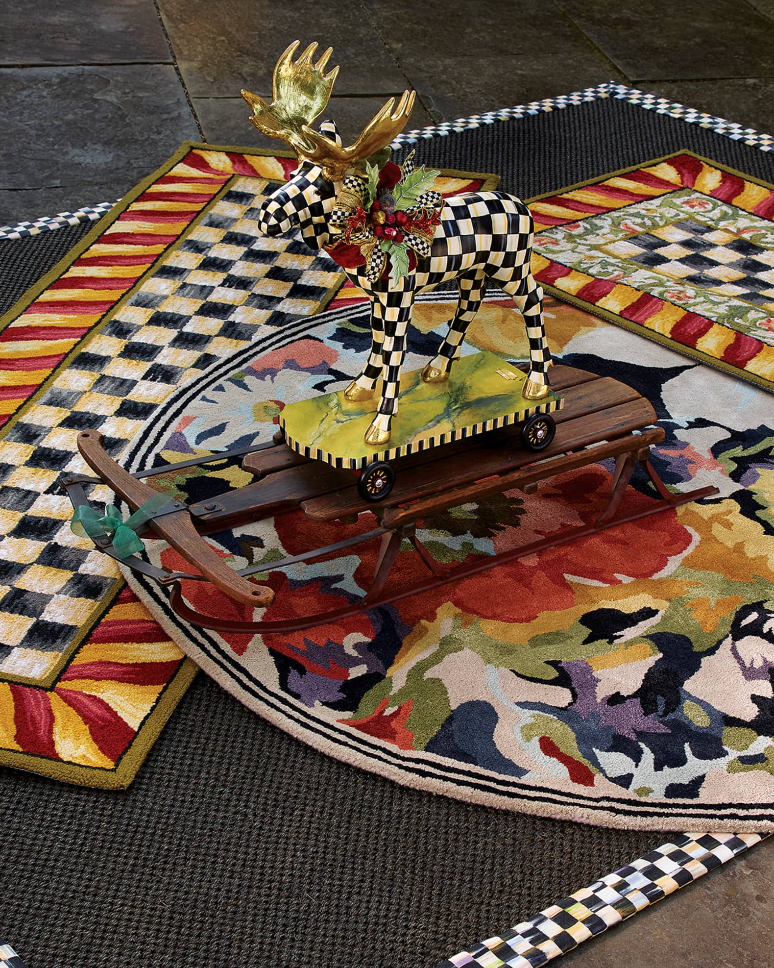 MacKenzie-Childs Courtly Check Rug, 3' x 8' | Horchow