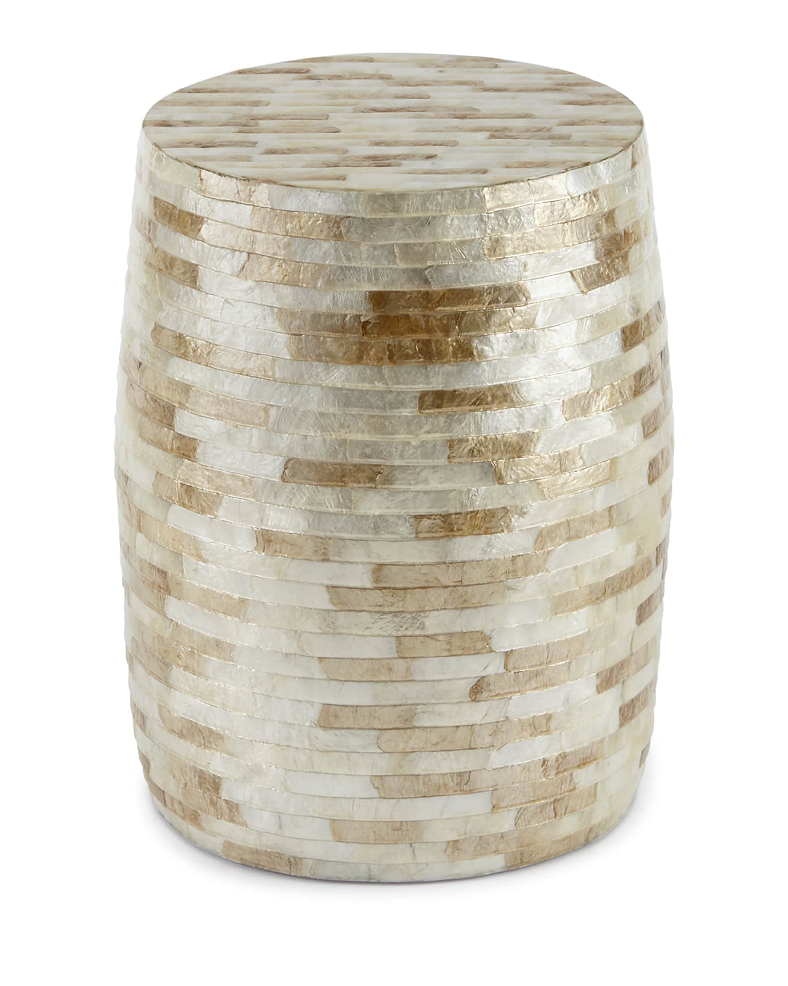 Neiman Marcus Capiz Barrel Garden Stool | Horchow