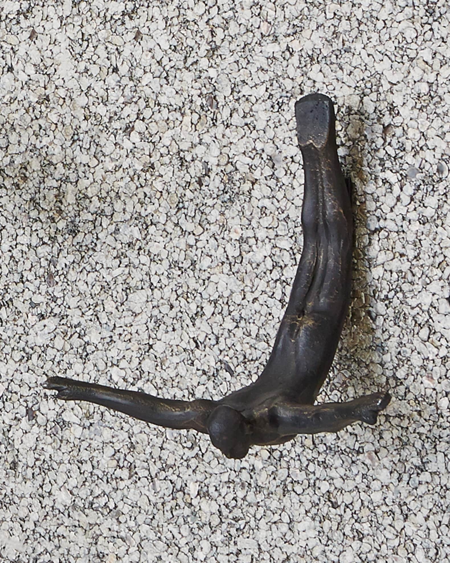 Global Views Wall Diver Statue, Bronze | Horchow