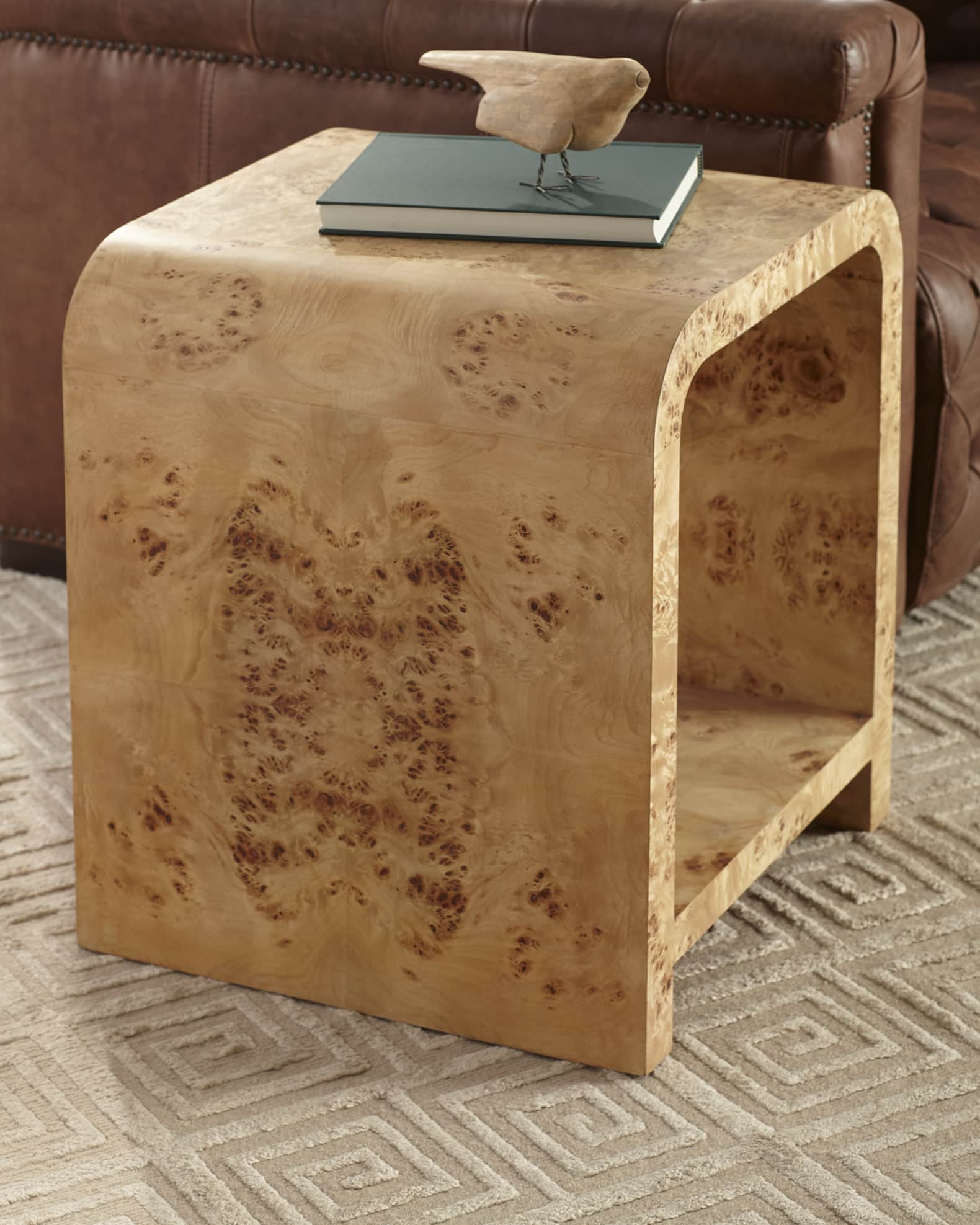 Worlds Away Harrison Burlwood Side Table | Horchow