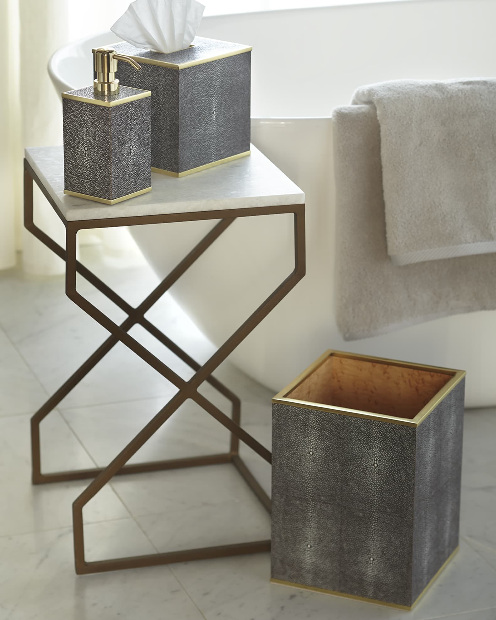 AERIN Classic Faux Shagreen Tissue Box Holder | Horchow