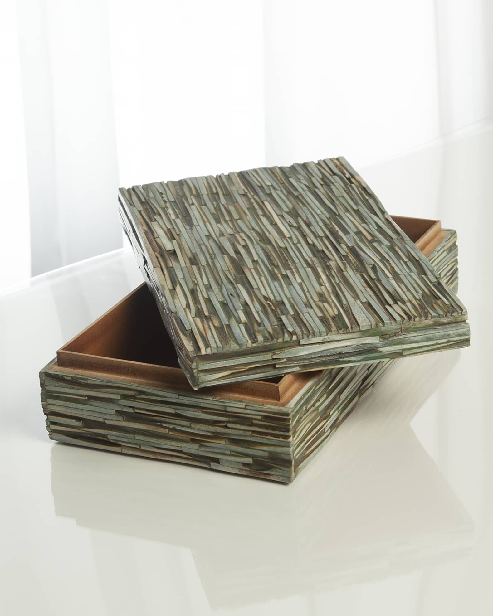 Global Views Chiseled Bone Medium Box | Horchow