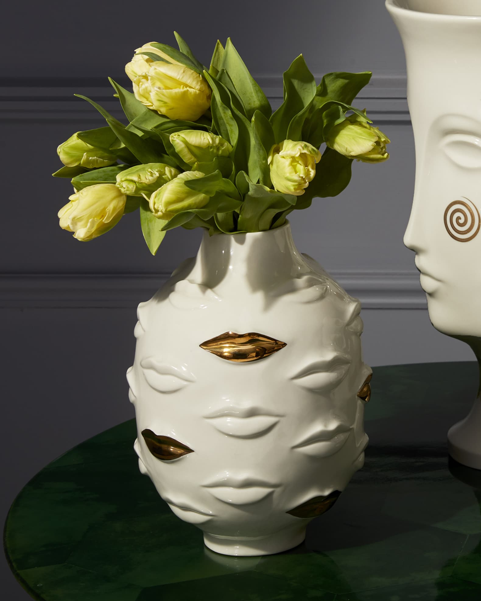 Jonathan Adler Gilded Muse Gala Round Vase | Horchow