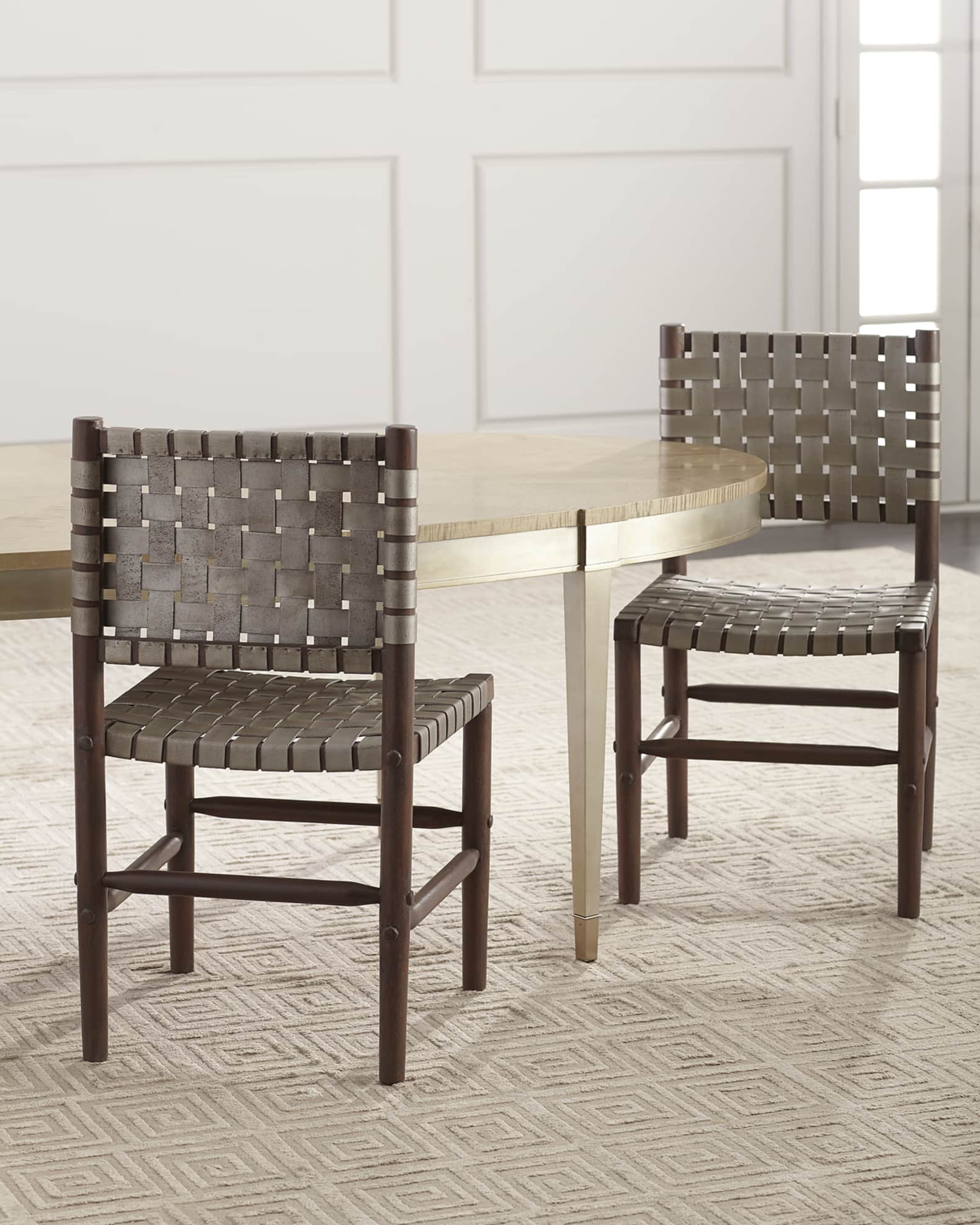 Peninsula Home Collection Arno Leather Dining Side Chair | Horchow