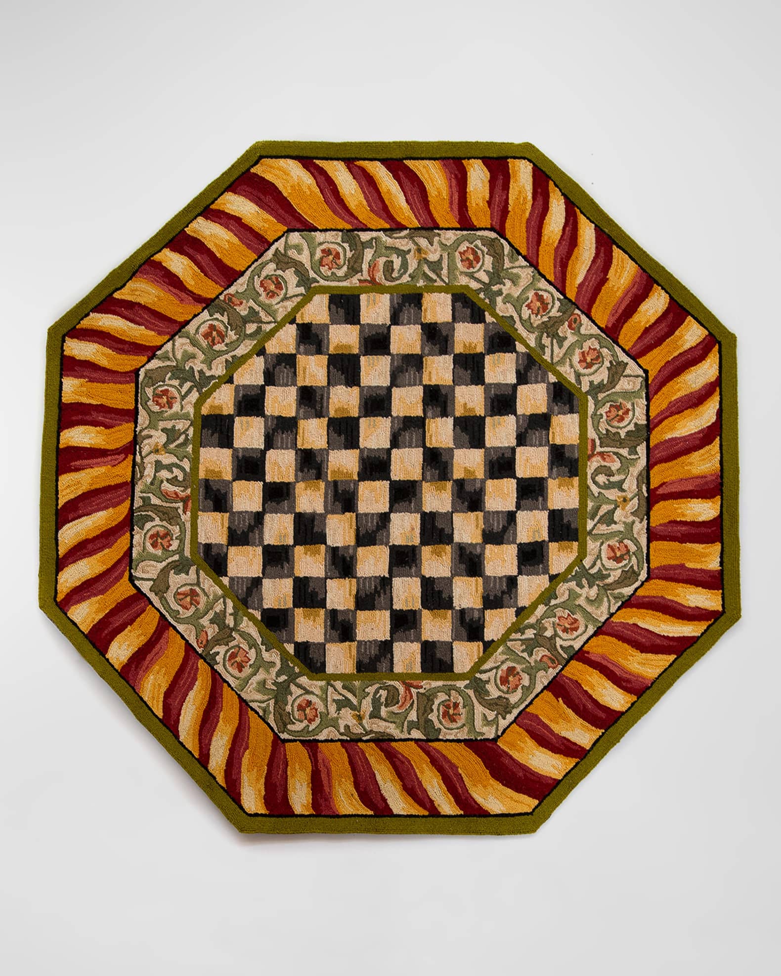 MacKenzie-Childs Courtly Check Rug, 6' Round | Horchow