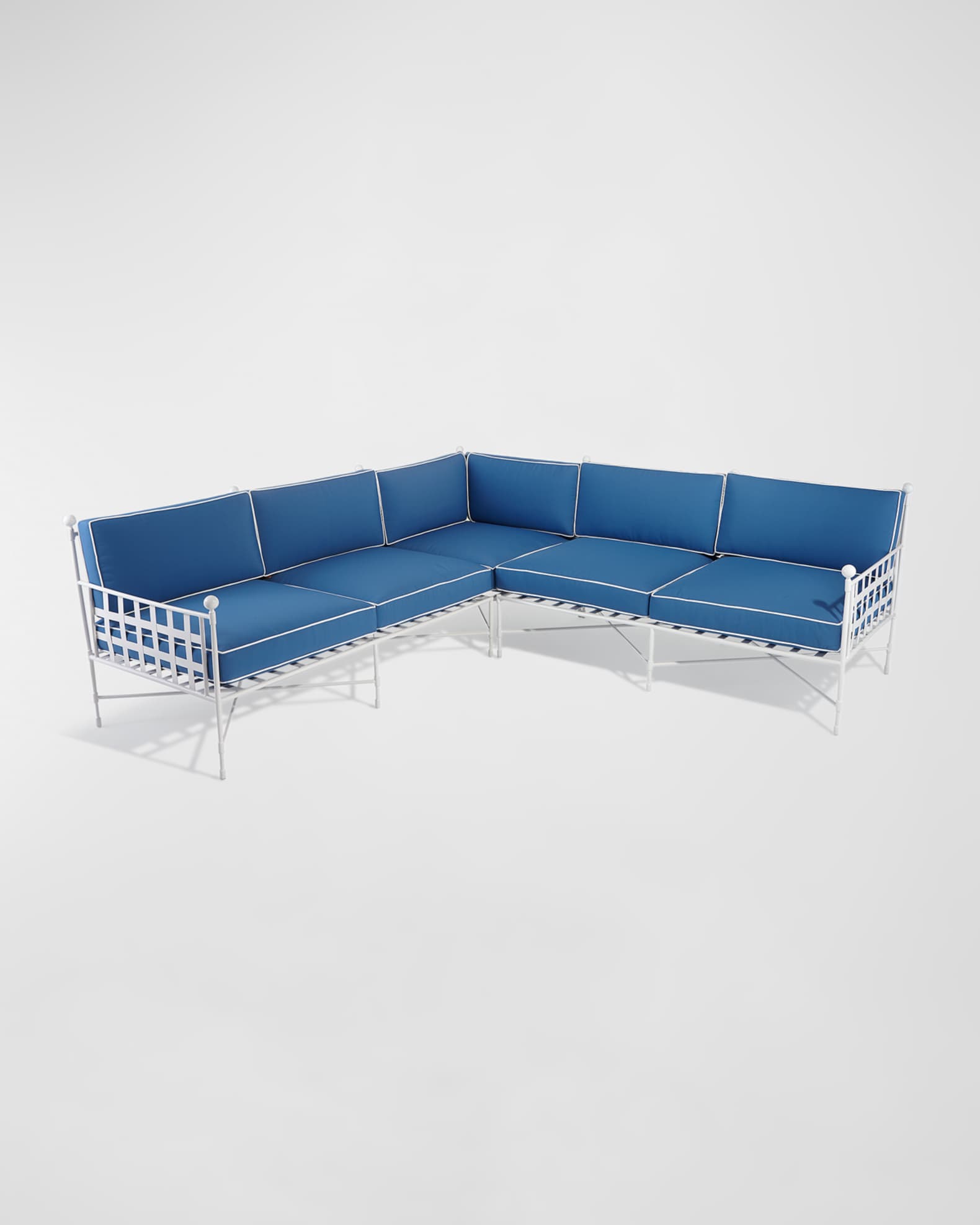 Neiman Marcus Avery Sectional Set, White/Blue | Horchow