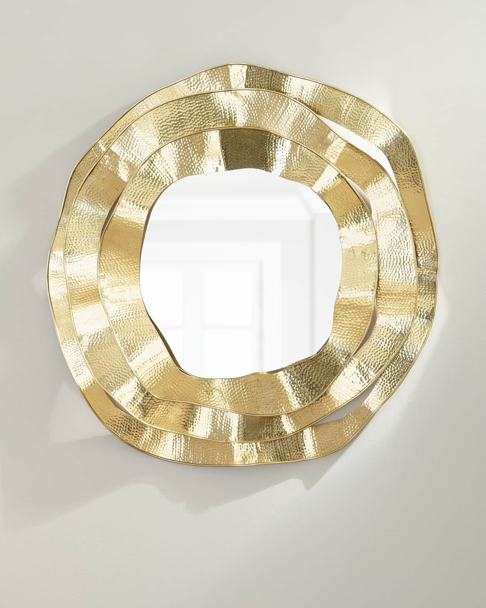 John-Richard Collection Ripple Brass Mirror | Horchow