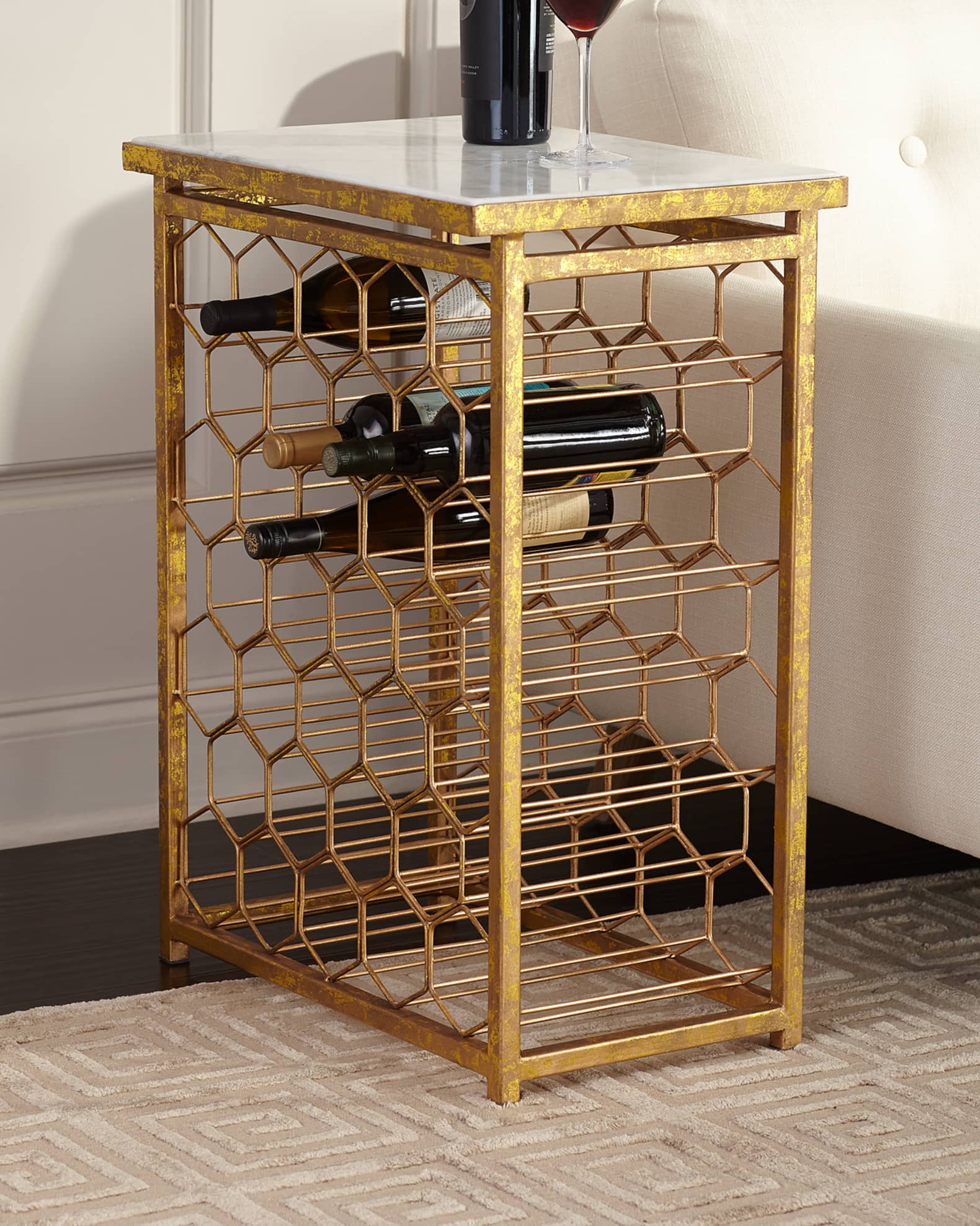 Star Wine Holder Side Table | Horchow