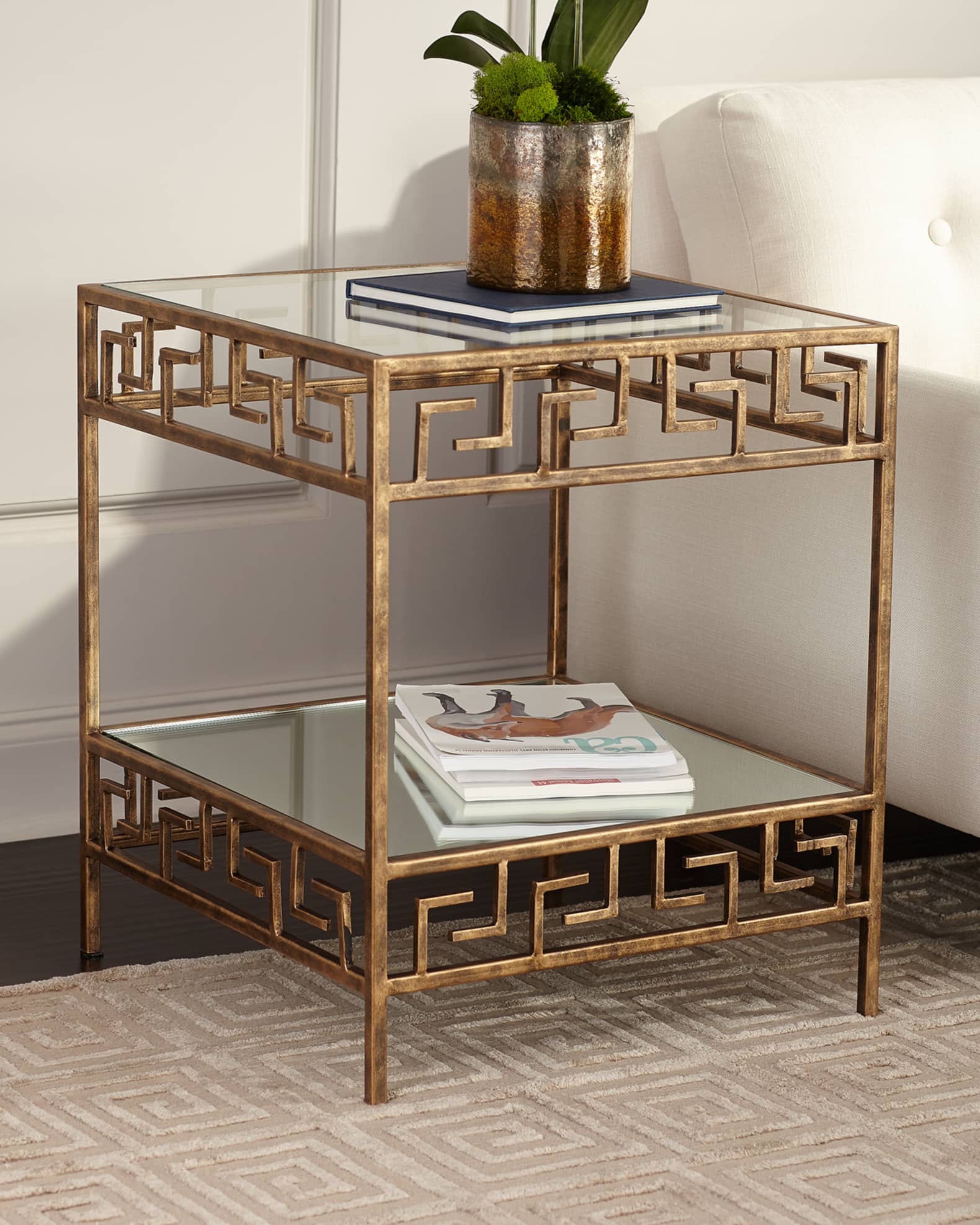 Greek Key Accent Table | Horchow