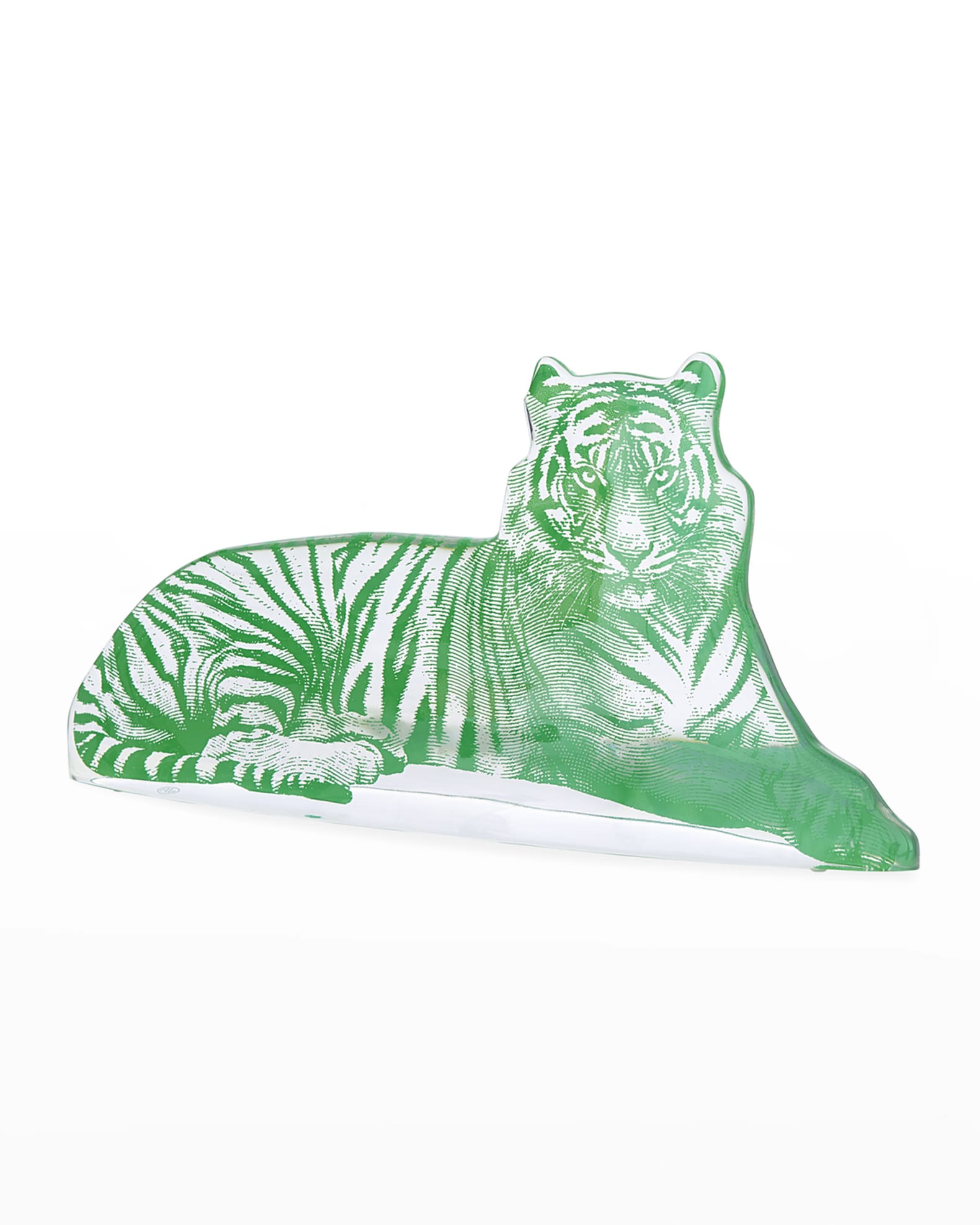 Jonathan Adler Green Acrylic Tiger Sculpture | Horchow