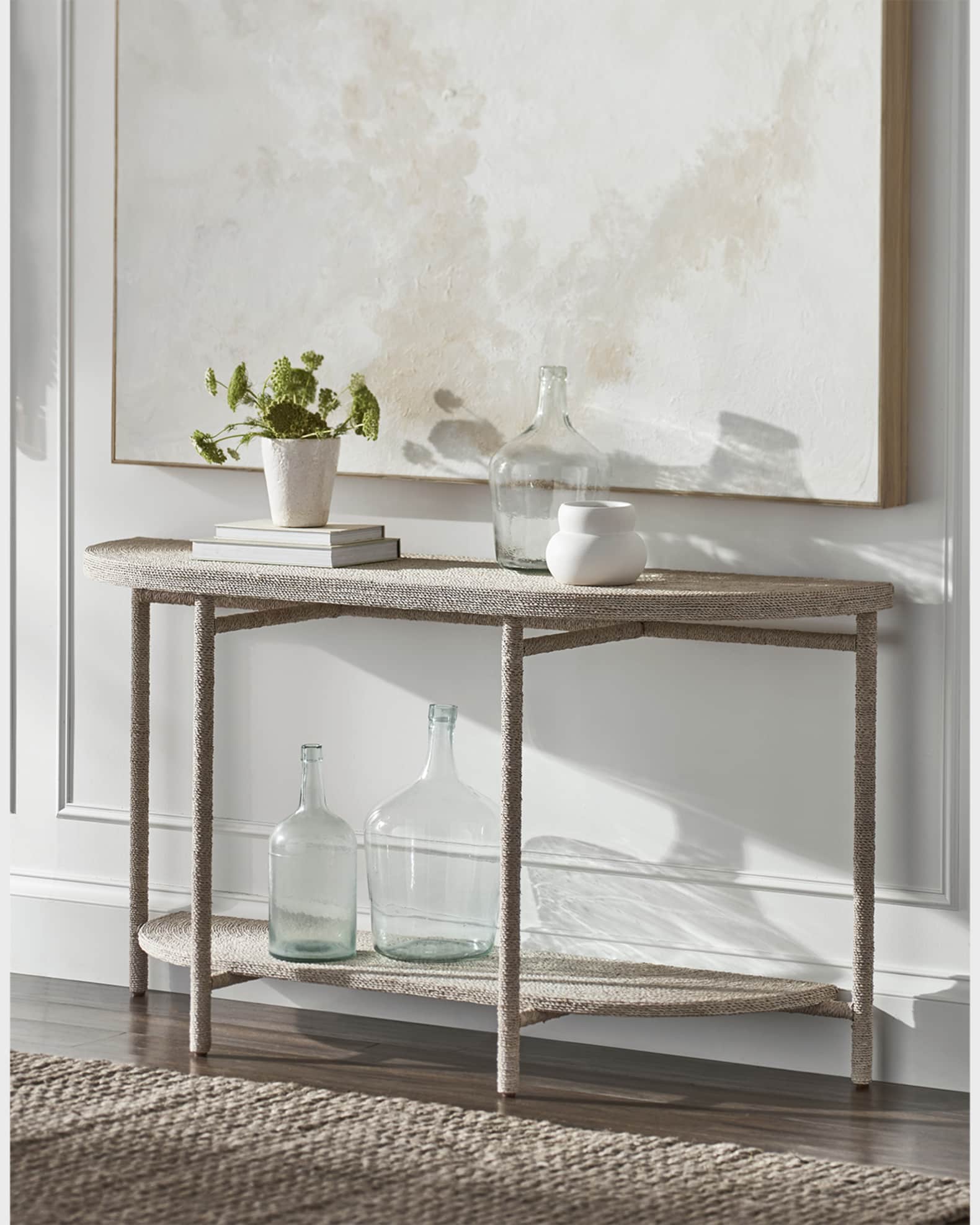 Palecek Monarch Console Table, White Sand | Horchow