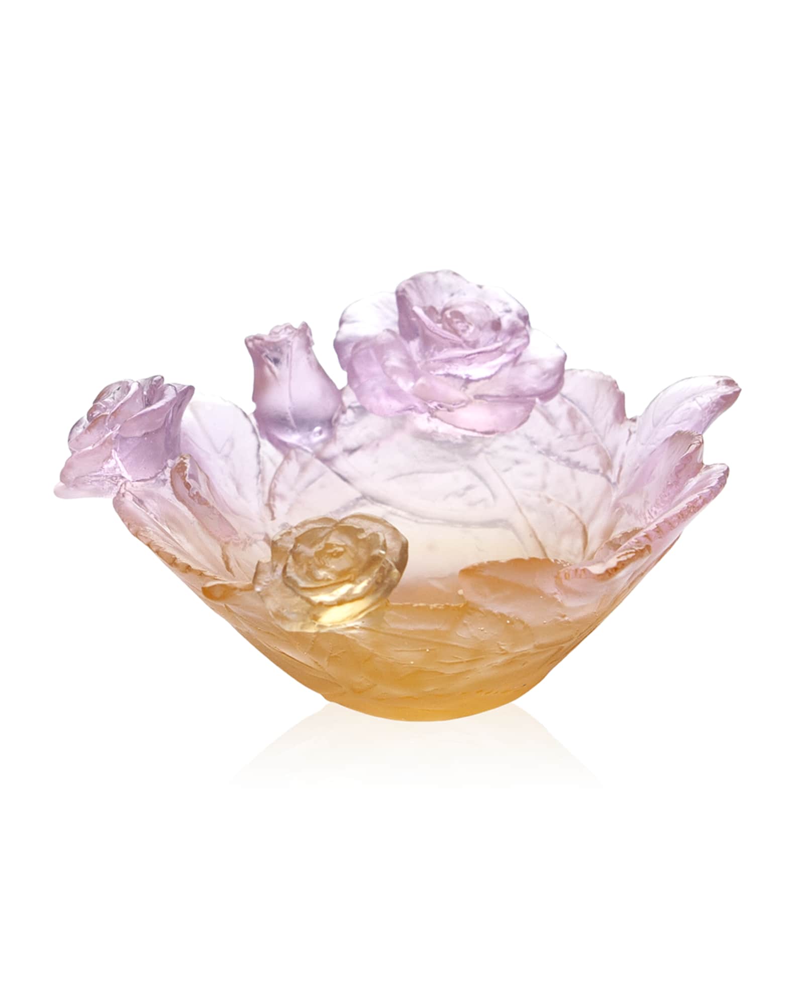 Daum Rose Bowl, Pink & Amber | Horchow