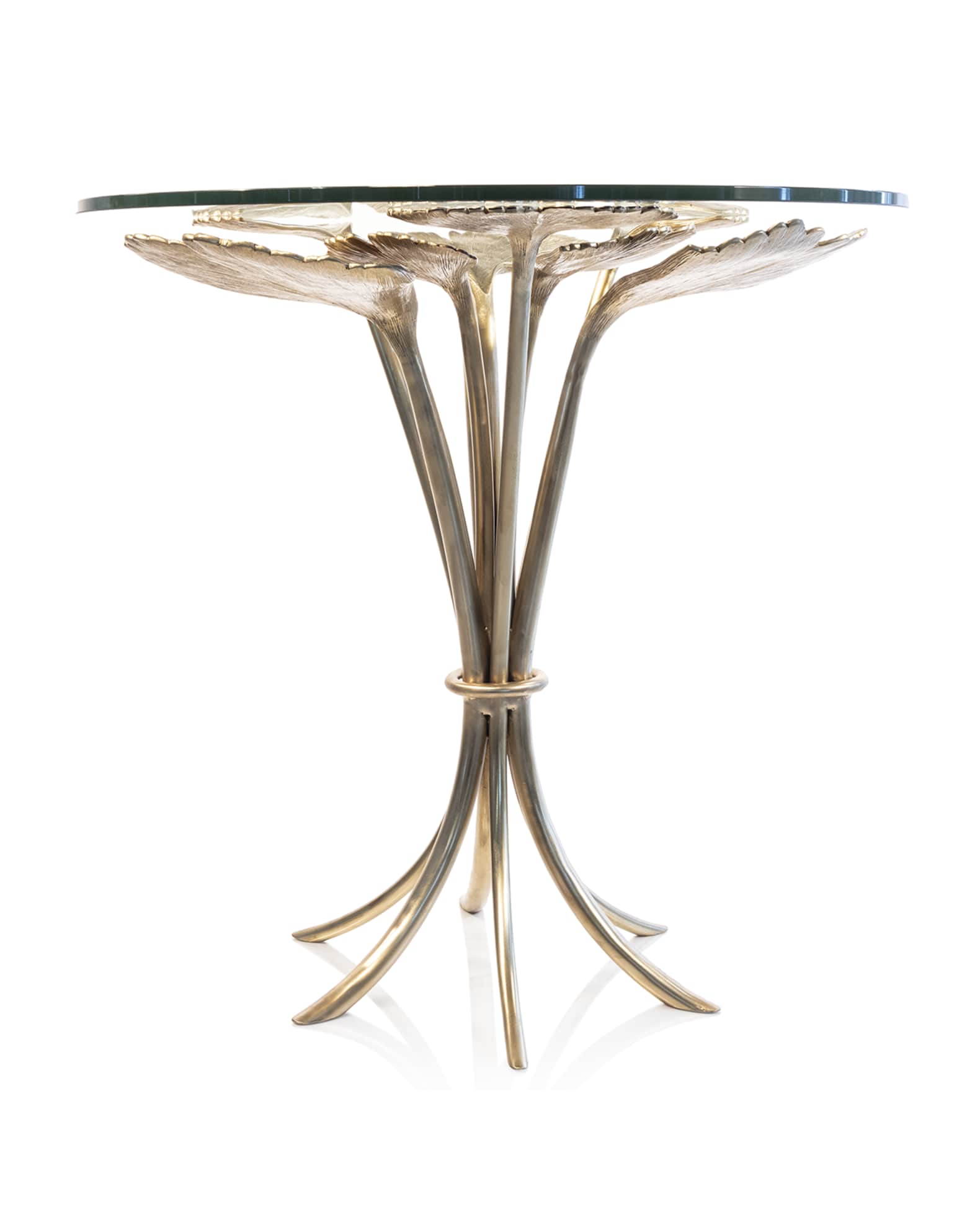 Jay Strongwater Ginkgo Leaf Table | Horchow