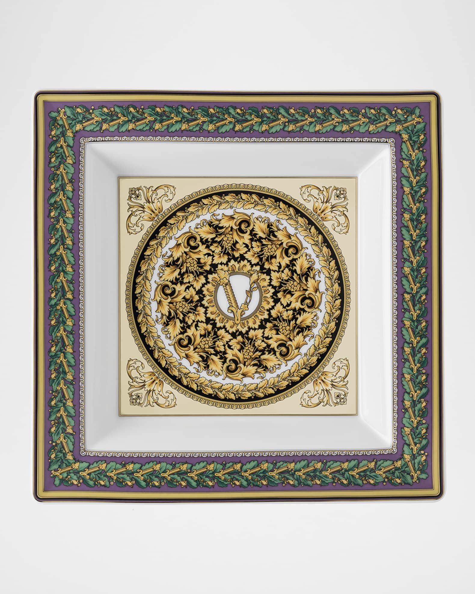 Versace Barocco Mosaic Catchall Tray - 8.5" | Horchow