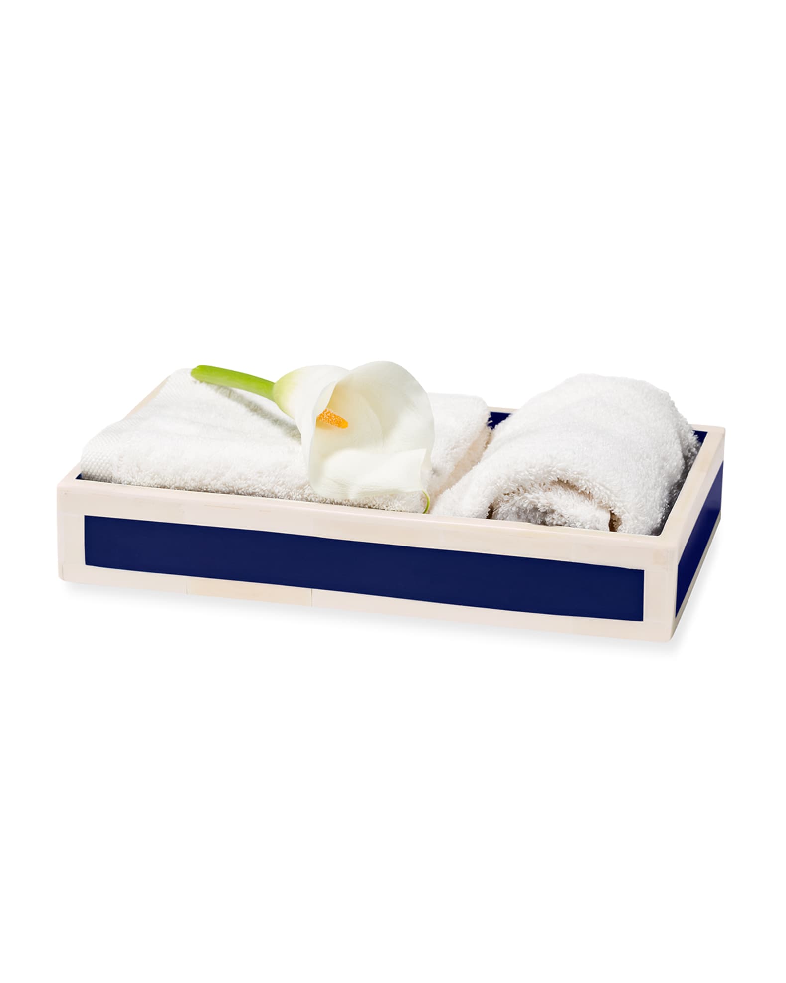 LADORADA Ink Blue & Bone Bath Tray | Horchow