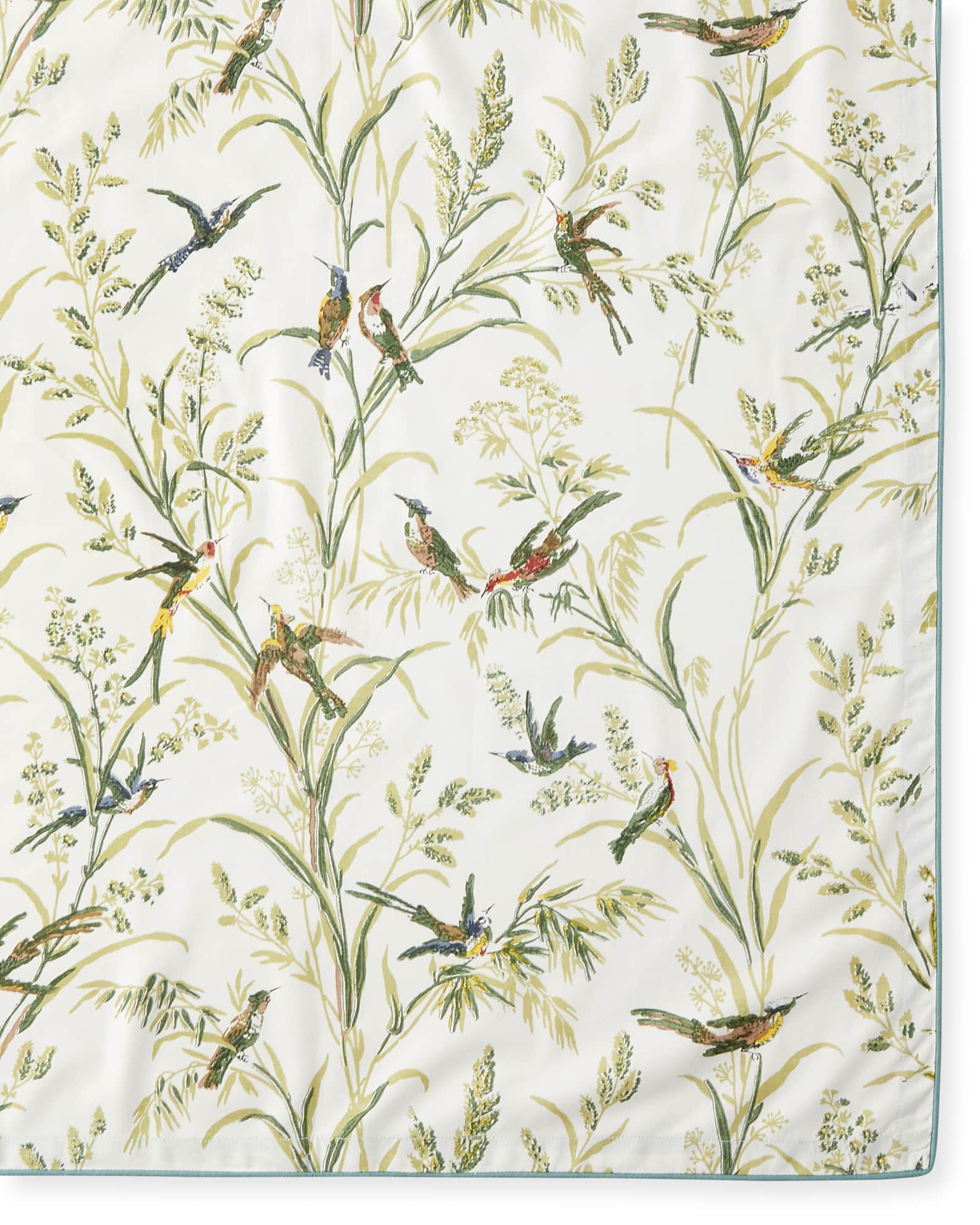 Handprint Hummingbird Natural Tablecloth - 72" x 108" | Horchow