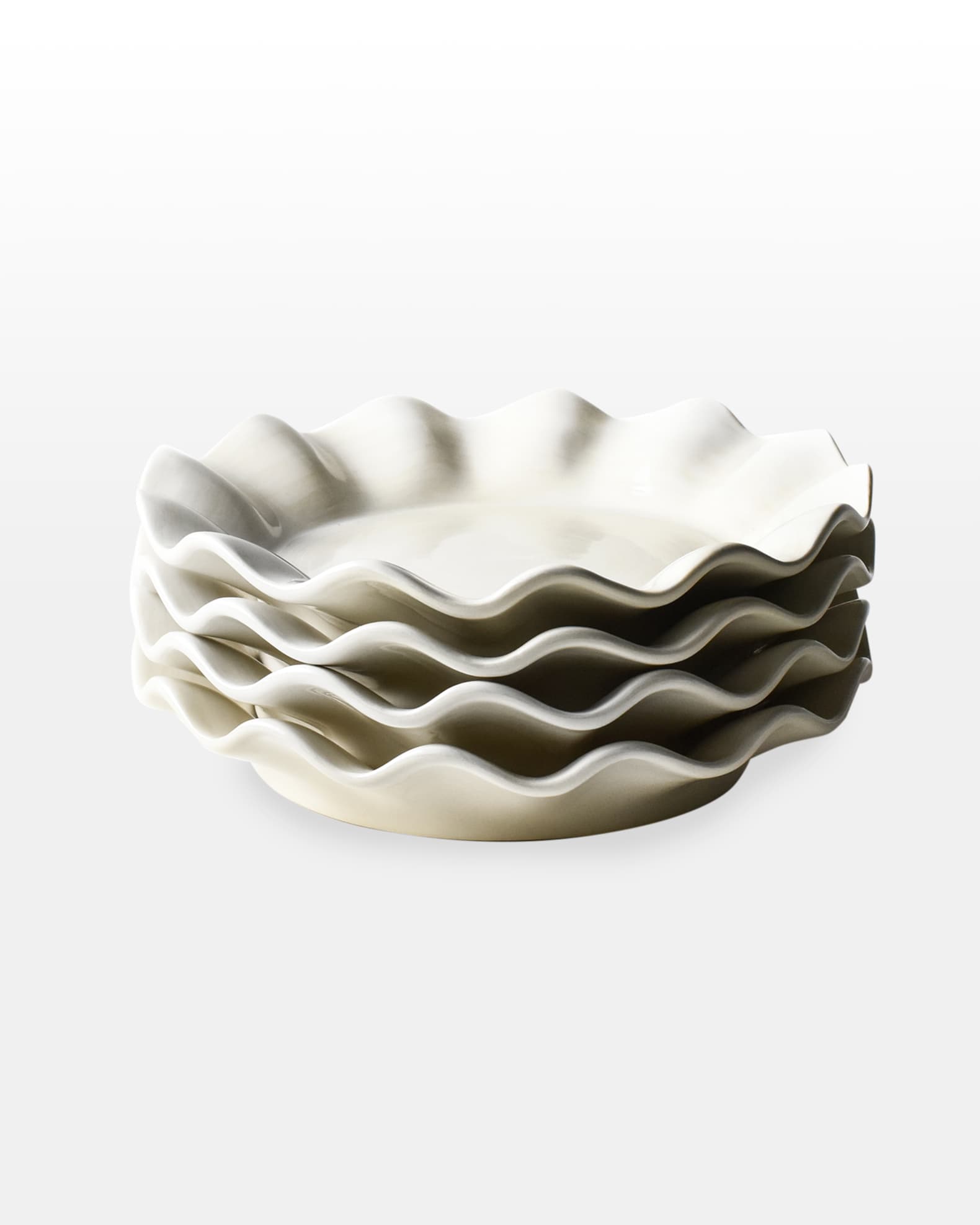 Coton Colors Signature White Ruffle Salad Plates, Set Of 4 | Horchow